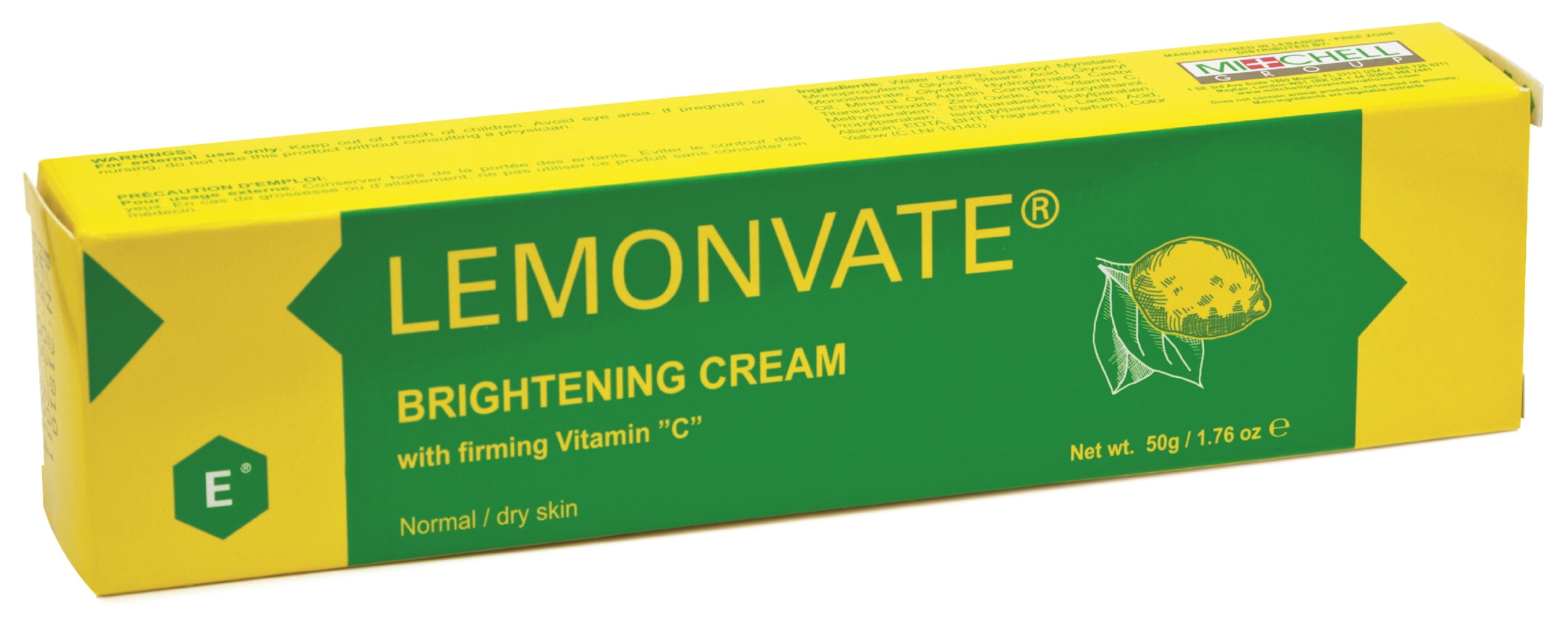 Lemonvate Brightening Skin Cream 50g - Suitable for All Ages - With ...