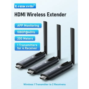 Wireless HDMI Transmitter and 2 Receivers, 4K Plug and Play Extender ...