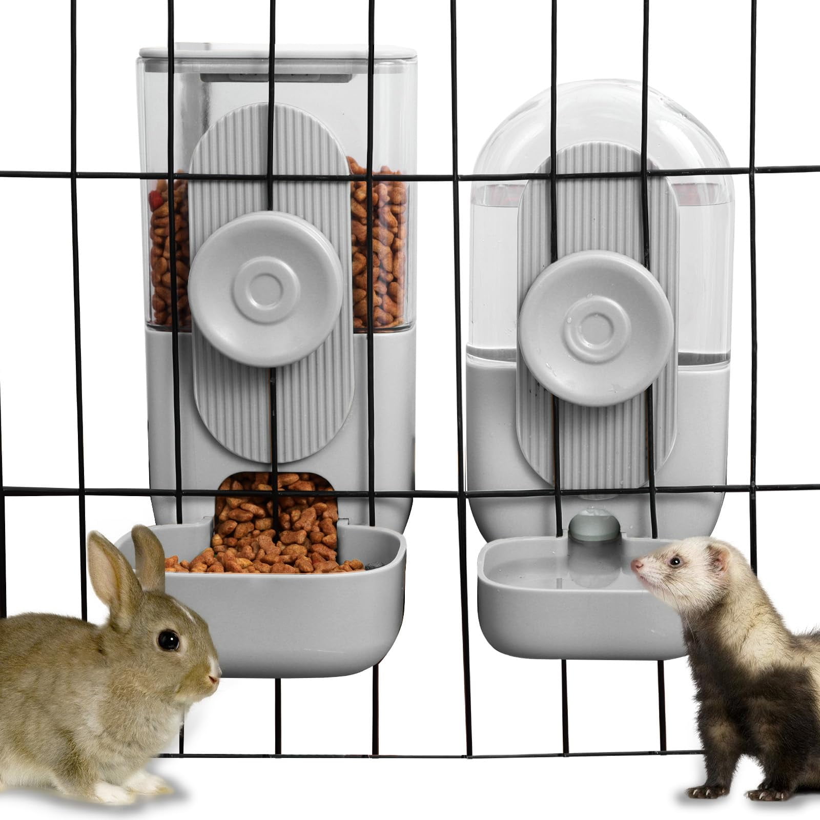 Lemtrflo Hanging Automatic Rabbit IRF13 Feeder for Cage,Dog Cat Food ...