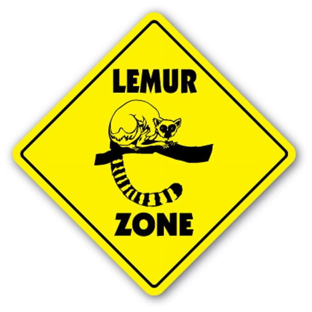 Lemur Crossing [3 Pack] of Vinyl Decal Stickers | 4" X 4" | Indoor ...