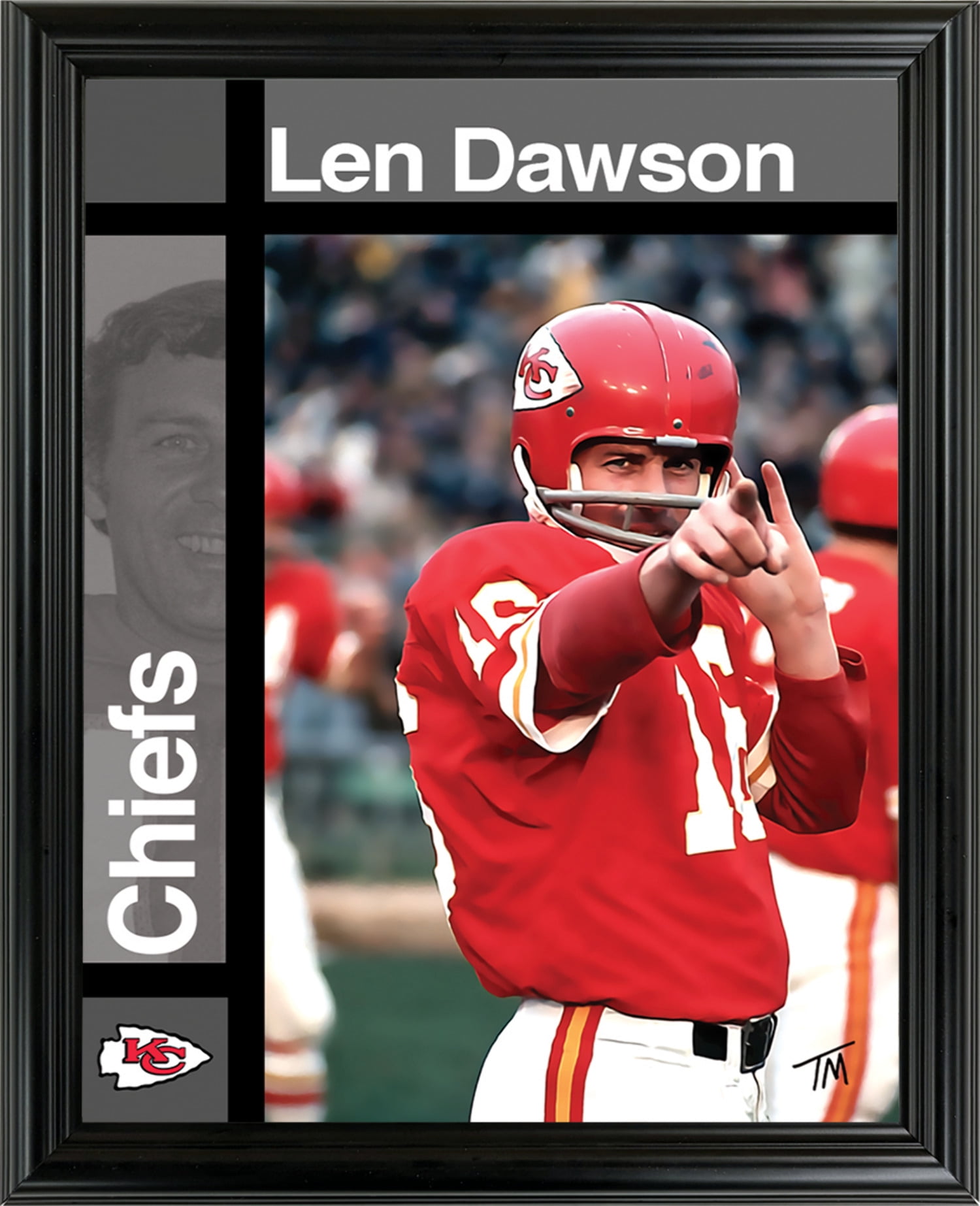 Len Dawson Framed Sports Art Photo by Thomas Maxwell - Walmart.com