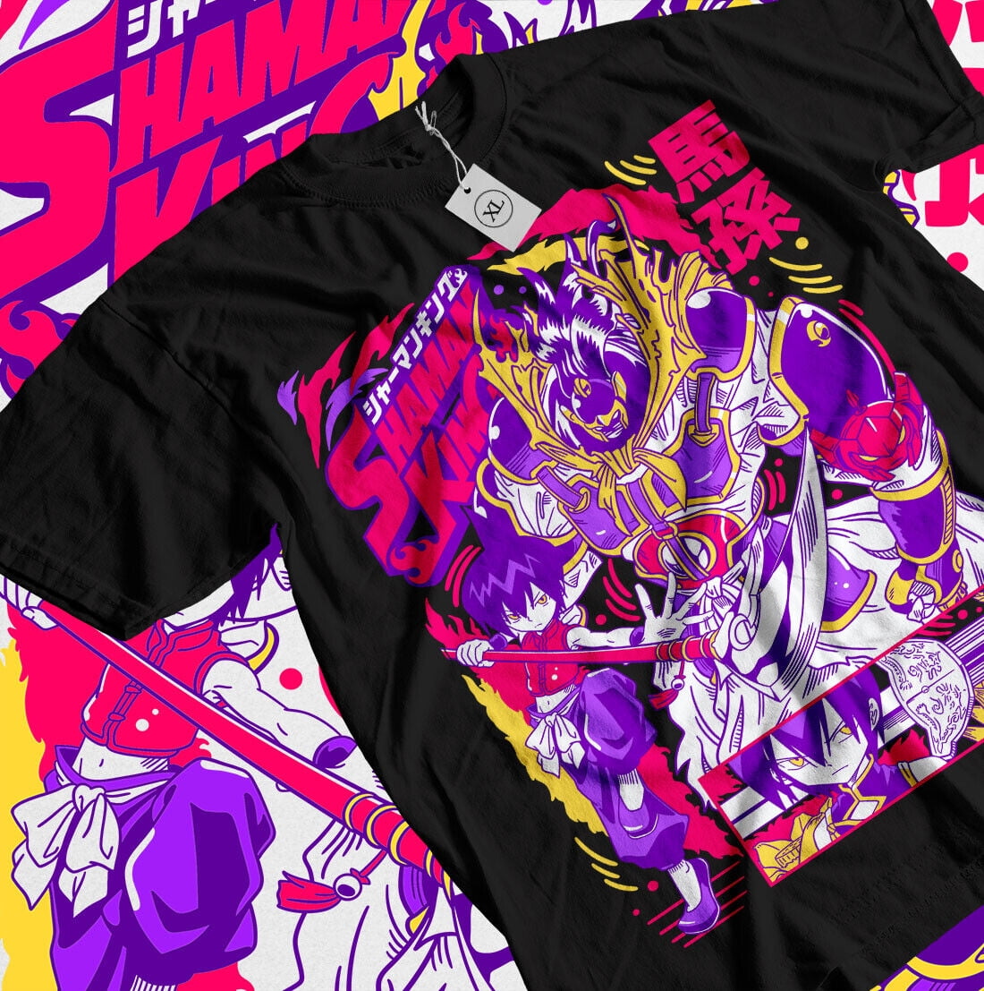 Len Tao Shaman King T-shirt Amidamaru Yoh Asakura Anime Manga Shirt All ...