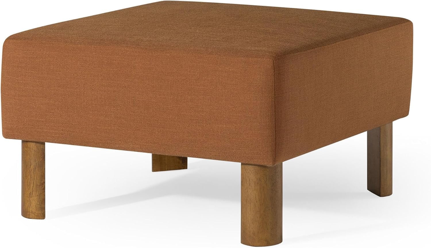 Lena Contemporary Large Square Upholstered Ottoman, Cushioned Footrest ...