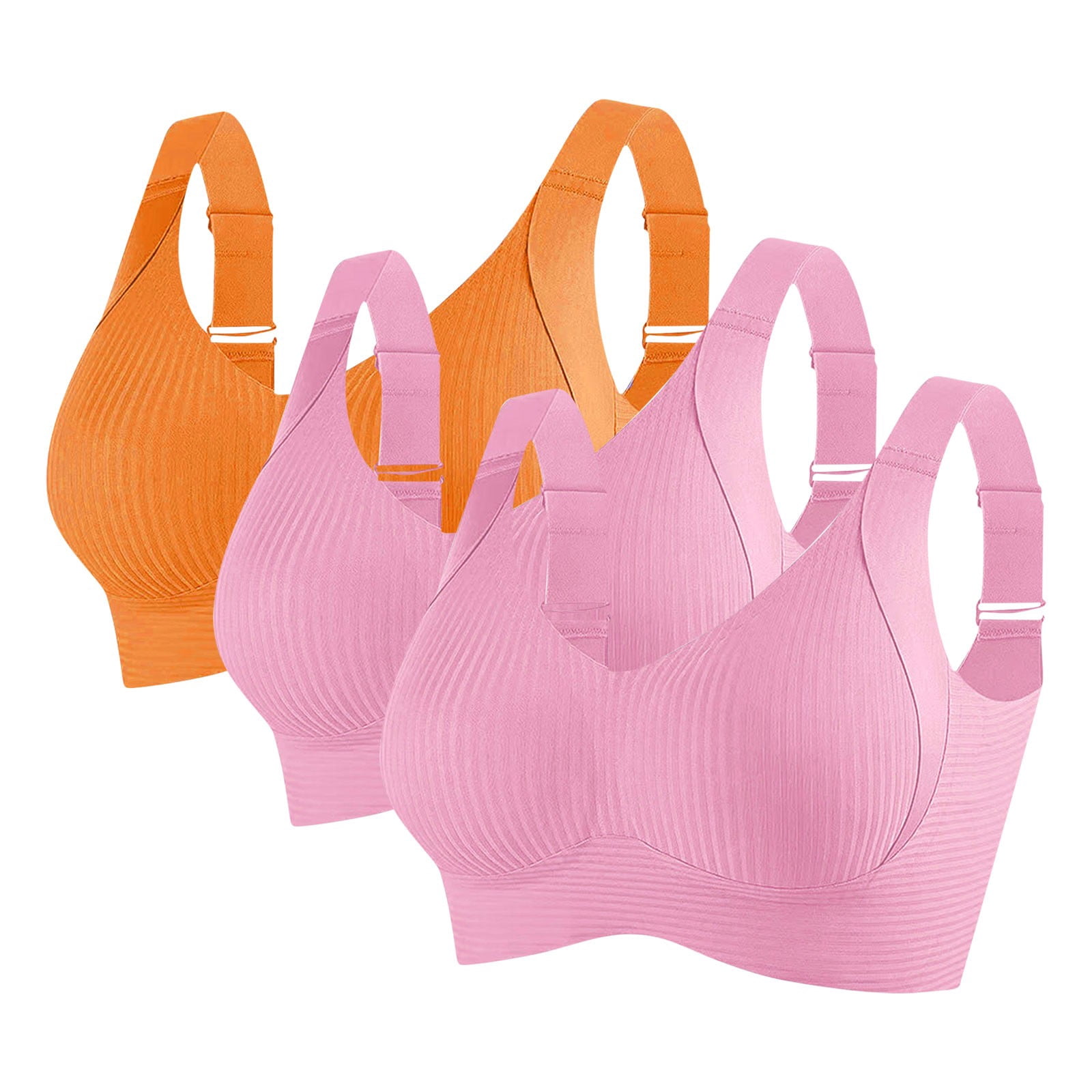 Lenago 3 Packs Women's Athletic Bras Sport Bra Seamless Padded Bra ...
