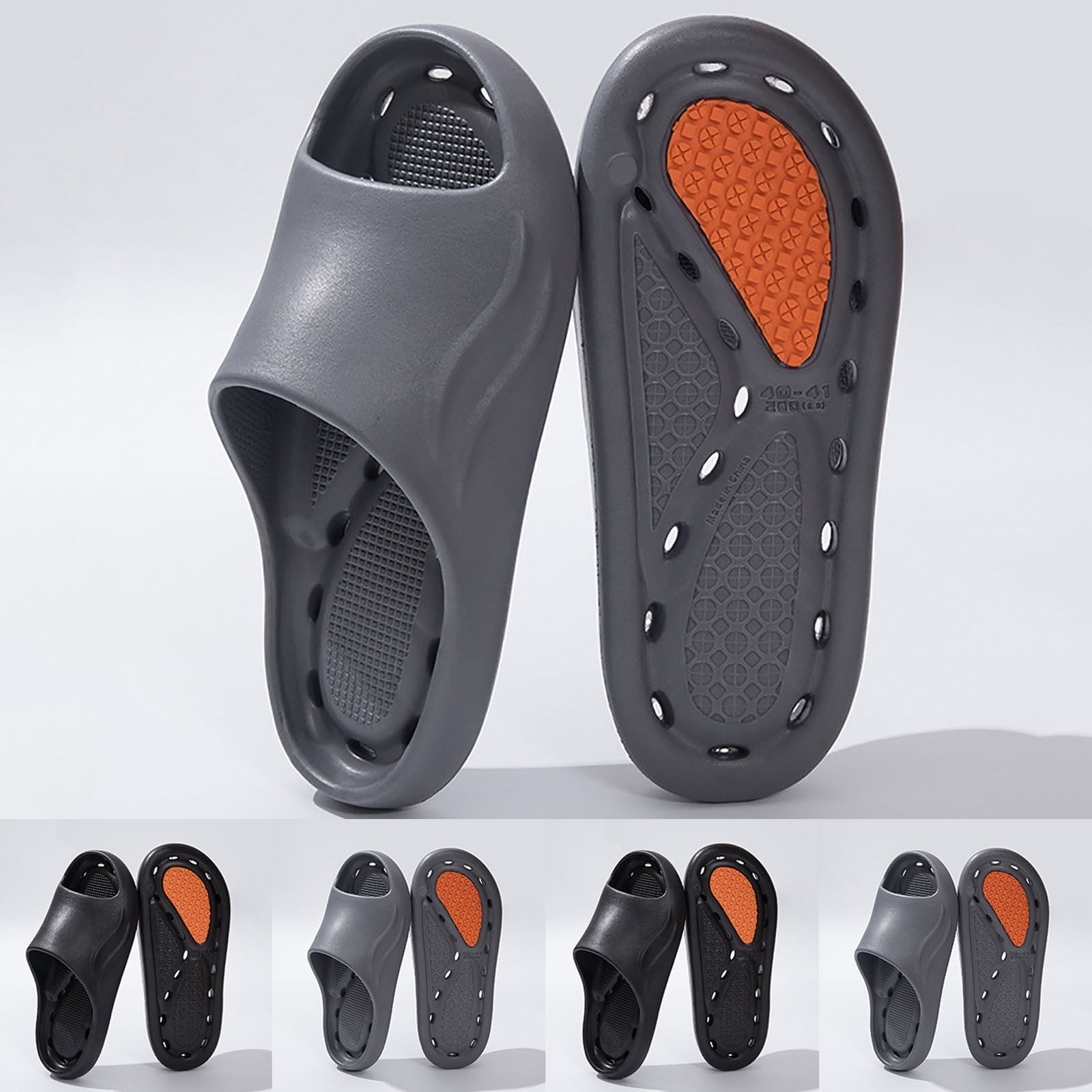 Lenago Bathroom Slippers for Women Shower Shoes Sandals with Drain ...