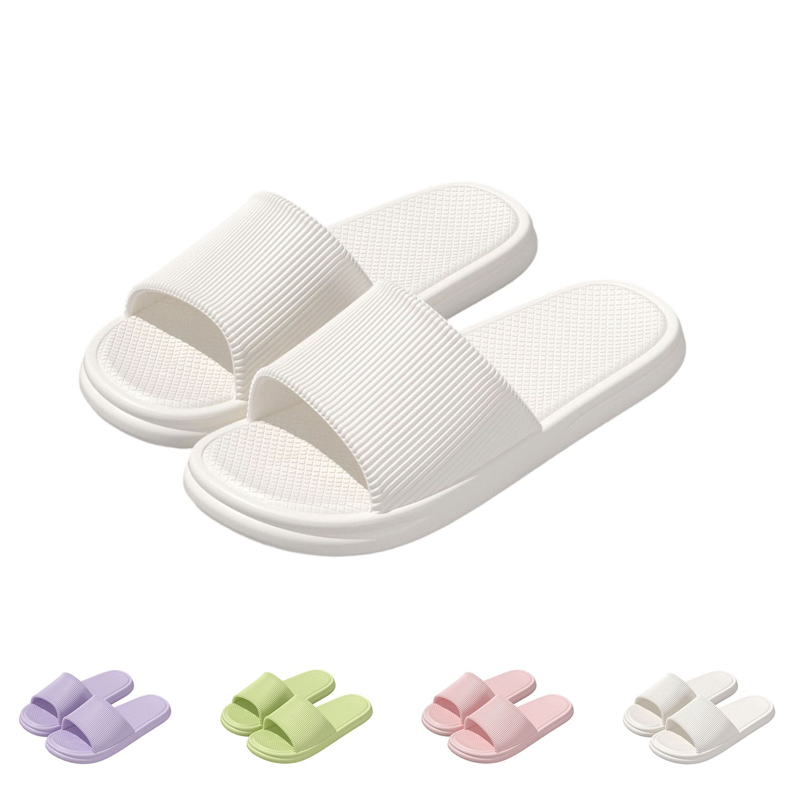 Lenago Bathroom Slippers for Women Quick Drying Non Slip Bath Slippers ...