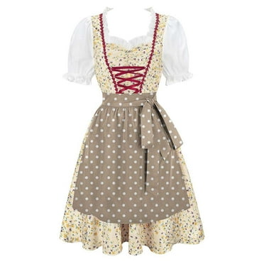 Lenago Womens Apron Dresses For Women Oktoberfest Costumes Multiple ...
