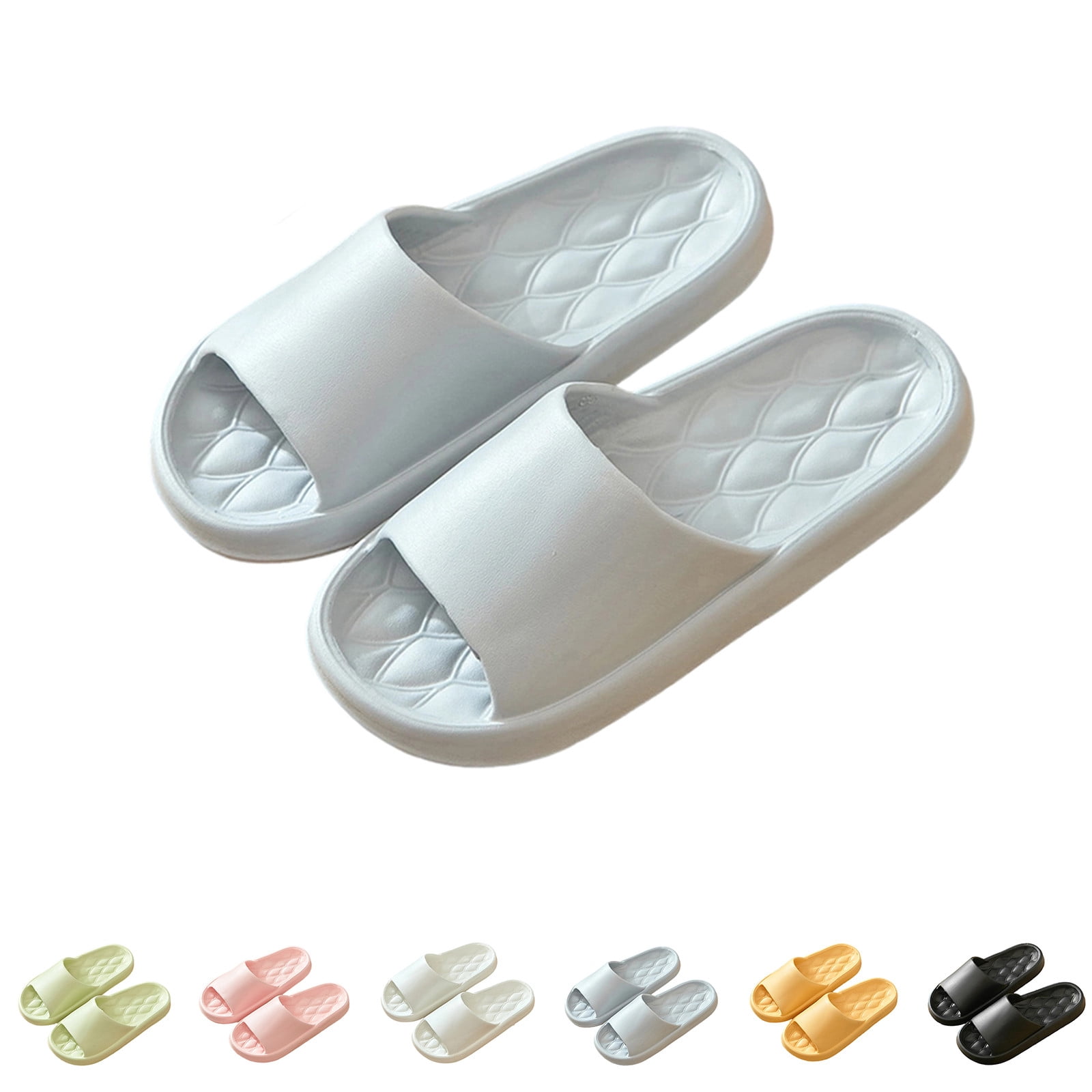Lenago Home Slippers for Women Shower Shoes Sandals with Drain Holes ...