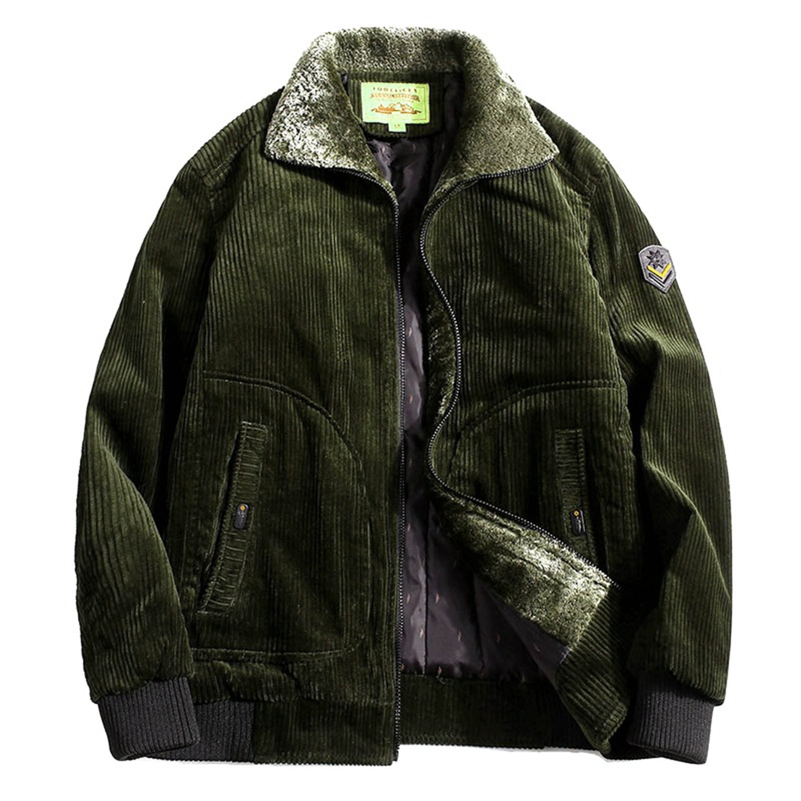 Lenago Men'S Quilted Jackets Outerwear Fall Winter Fashion Corduroy ...
