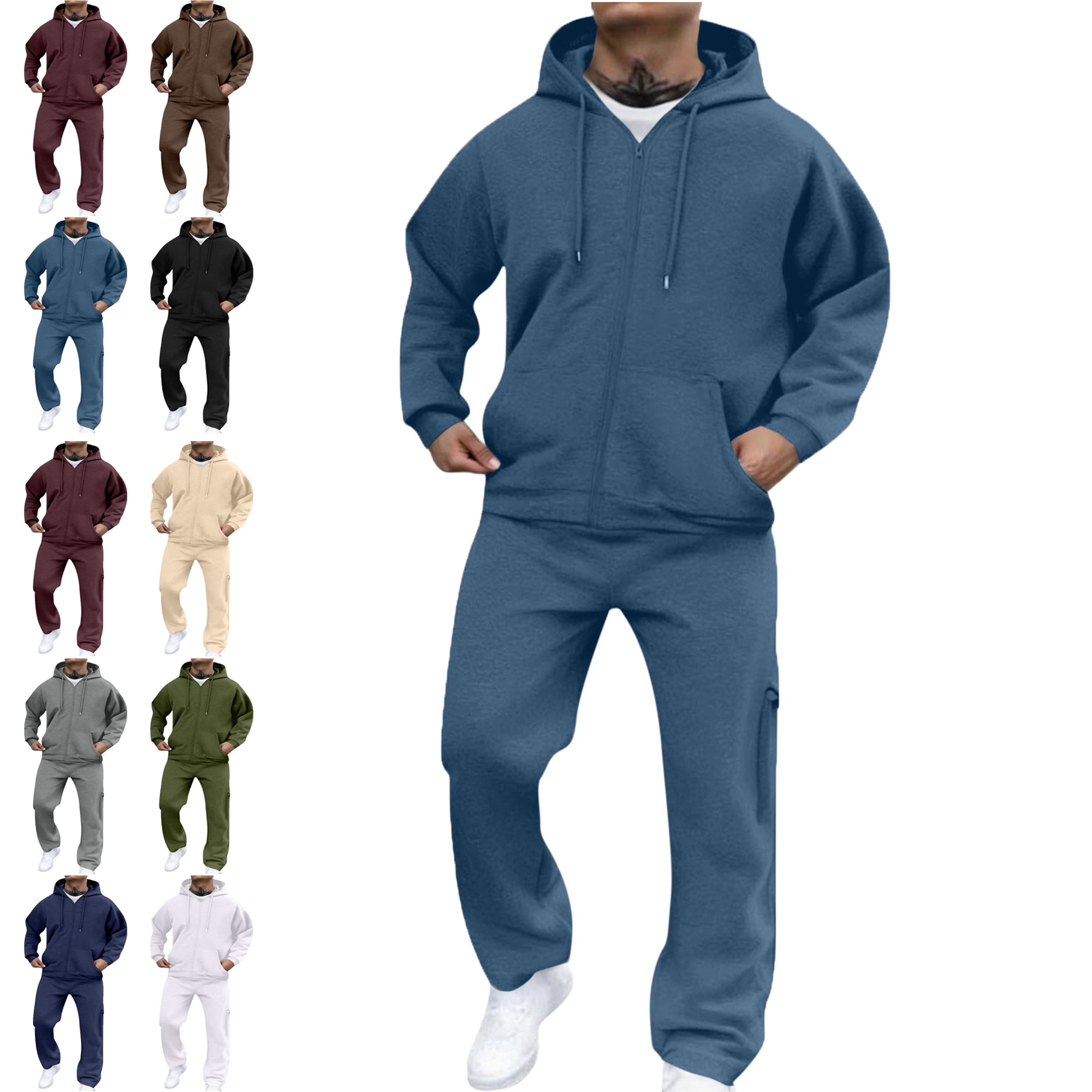 Lenago,Men's Tracksuits Sweatsuits for Men Pullover Hooded Sports Sweat ...