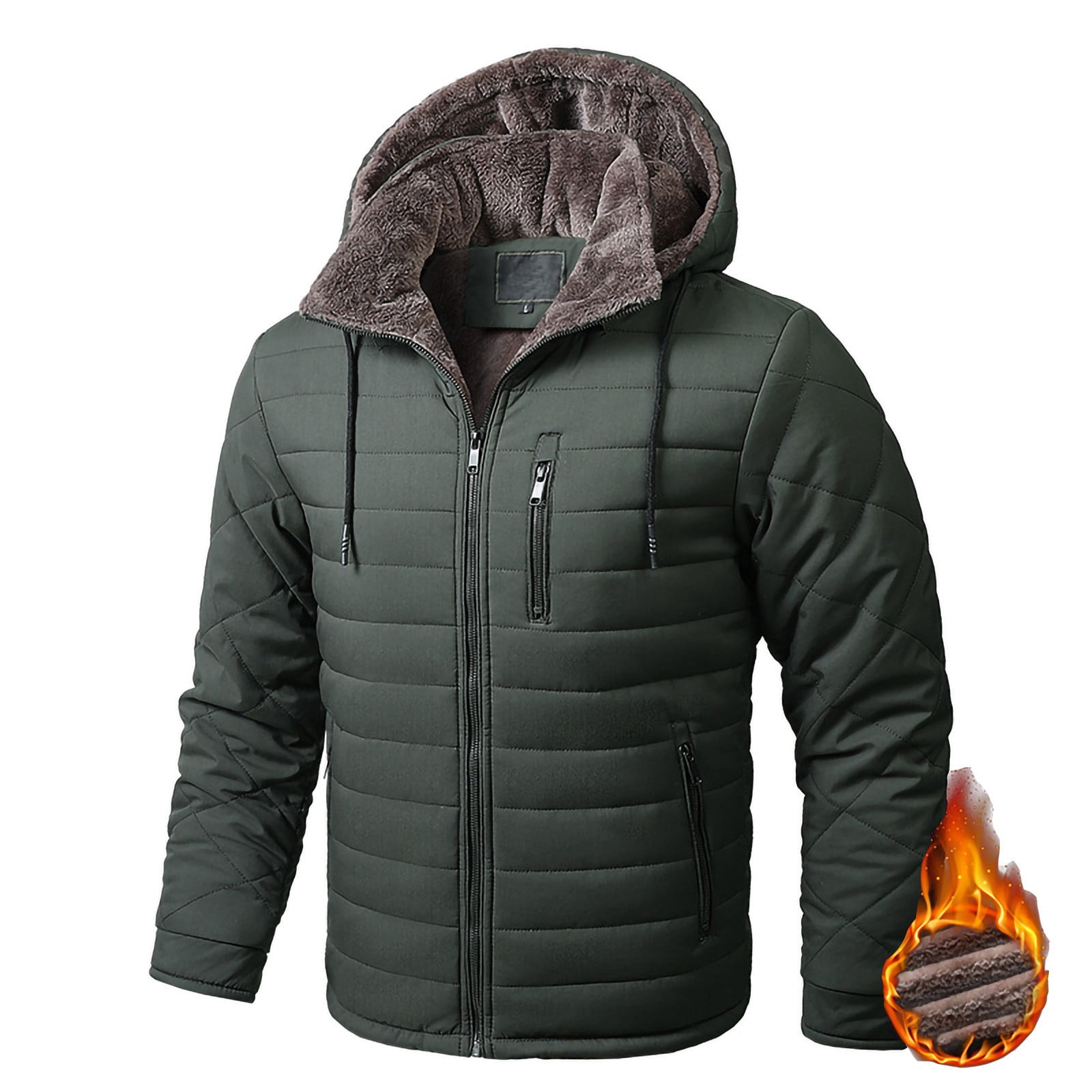 Lenago Quilted Jackets For Men Hooded Lightweight Packable Puffer ...