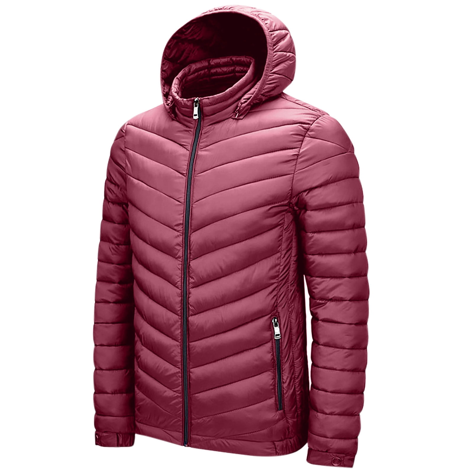 Lenago Quilted Jackets For Men Hooded Lightweight Packable Puffer ...