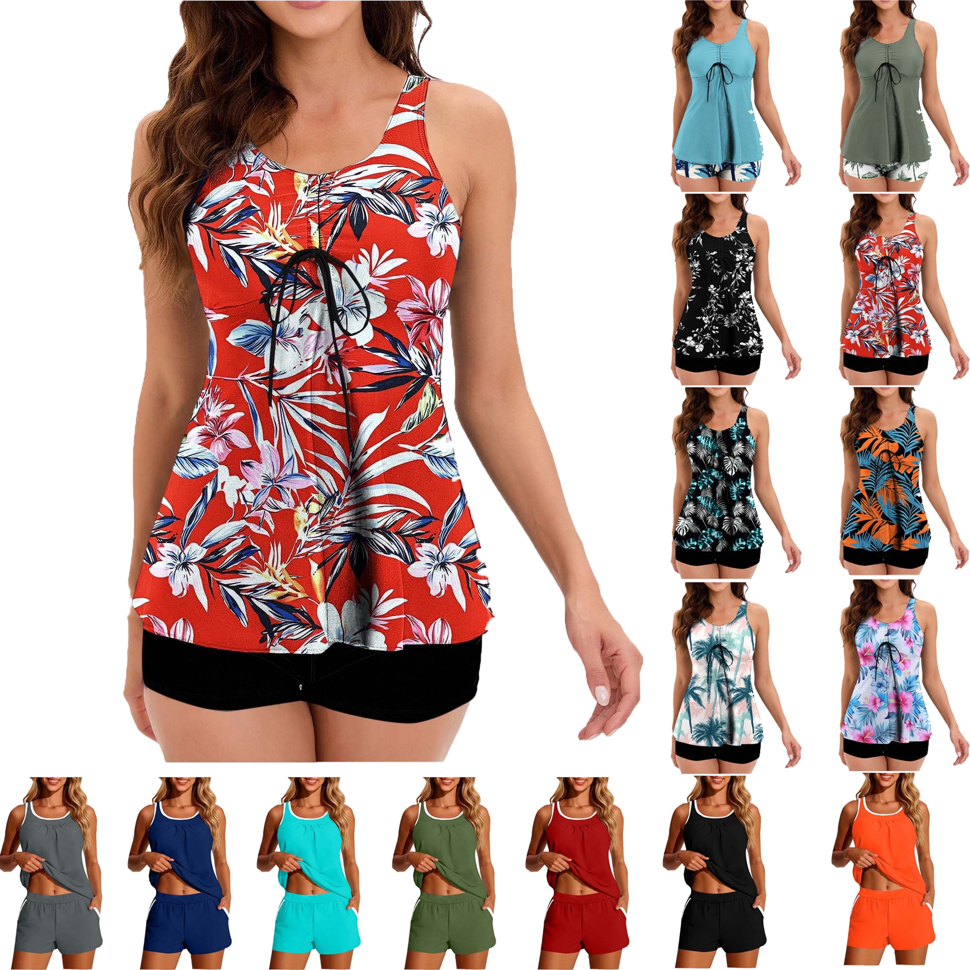 Two-Piece Tummy Control Print, Swimsuit Women's Tummy Control Swimwear ...