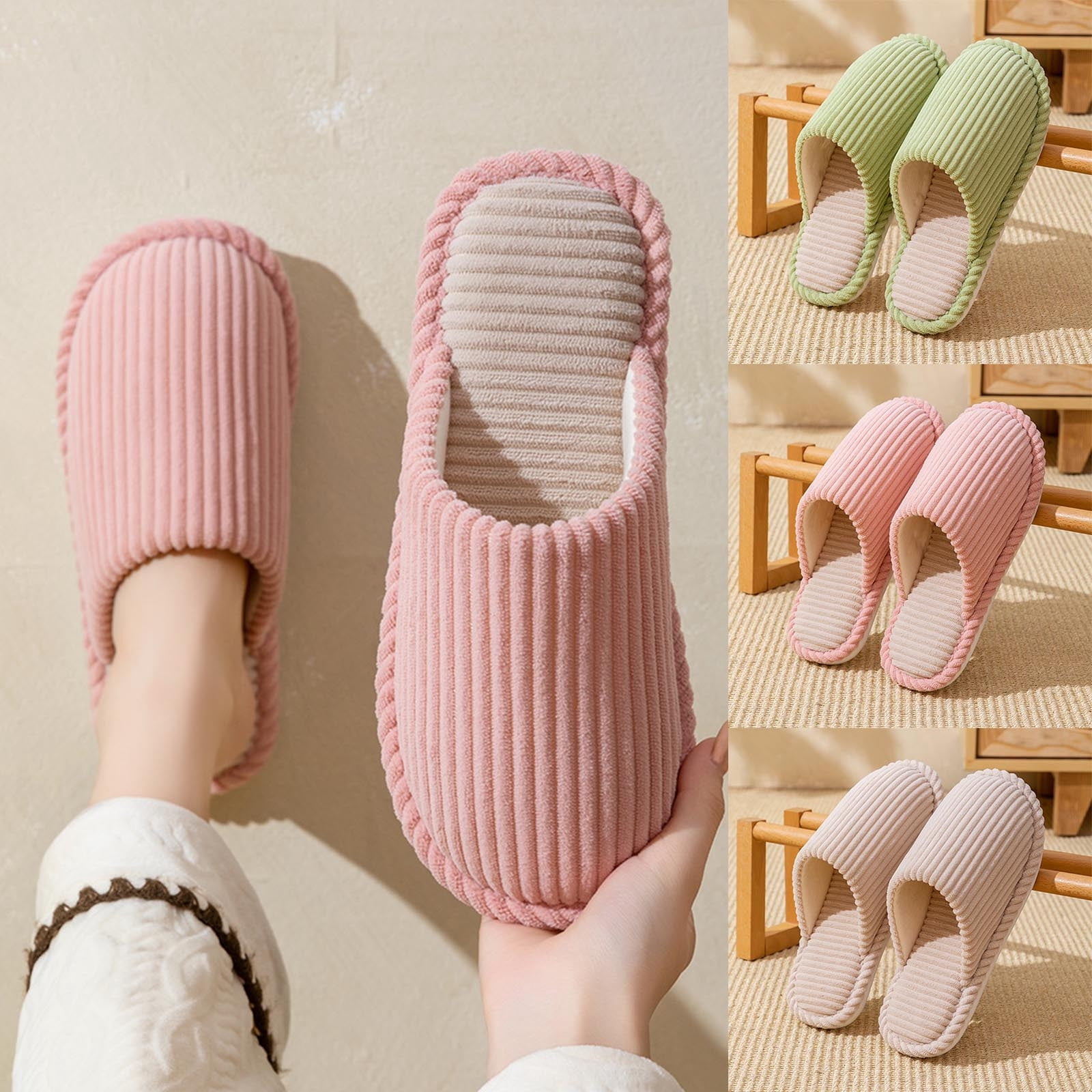 Lenago Winter Warm Slippers for Women Cozy Quilted Comfortable Soft ...