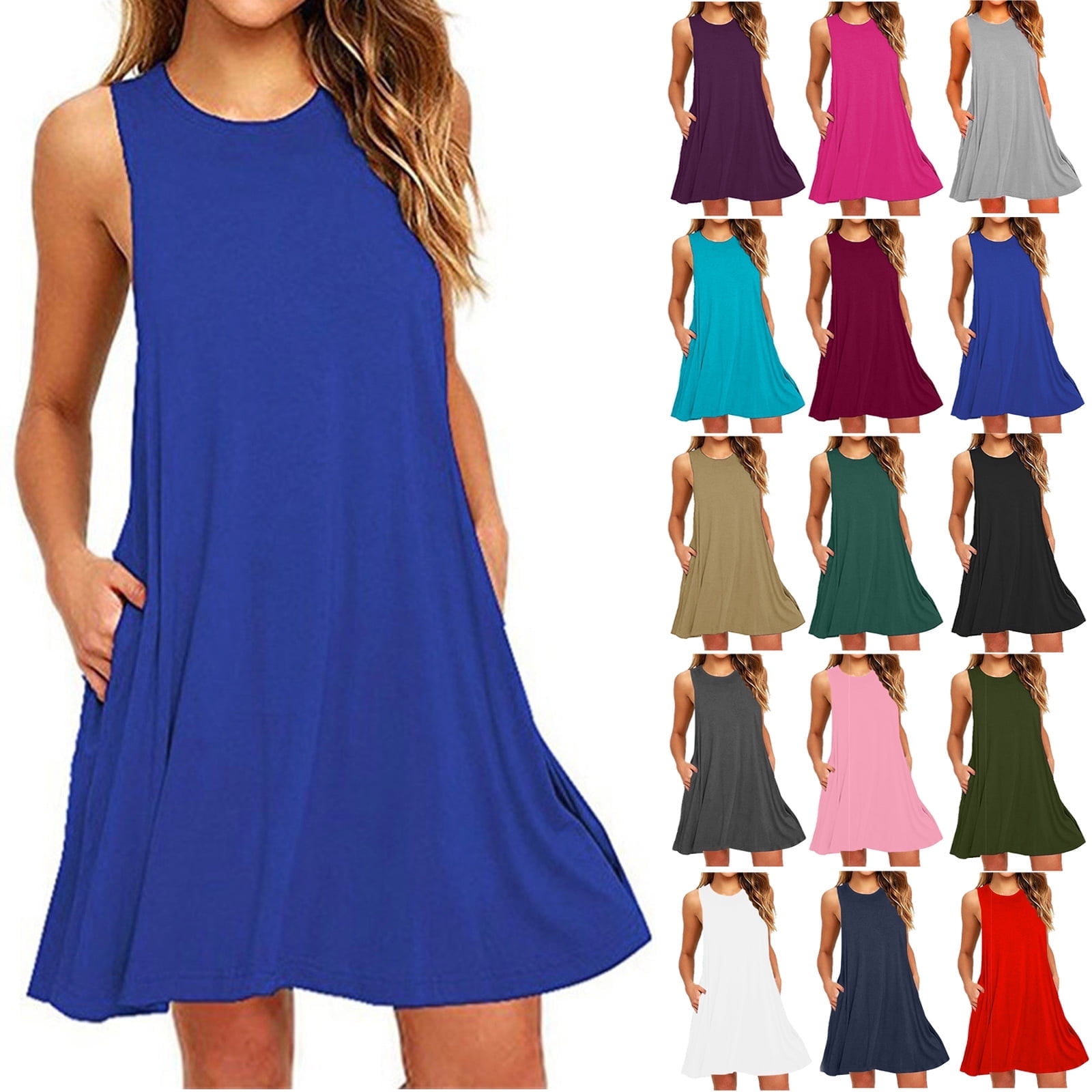 Lenago Women's Plus Size 2025 Summer Dresses Fashion Holiday Summer ...