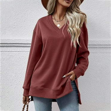 Fantaslook Color Block Sweatshirts for Women Crewneck Long Sleeve ...