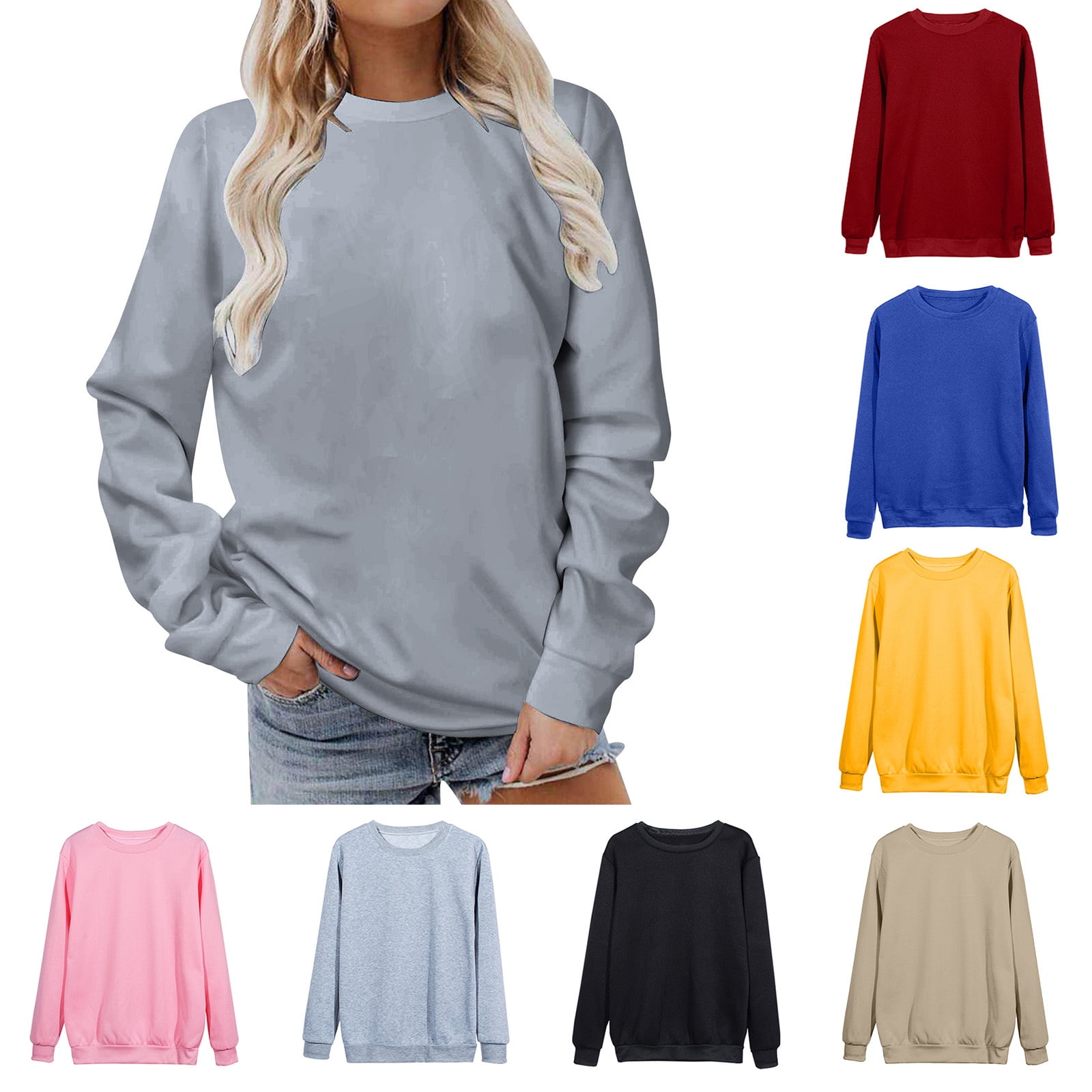 Lenago Womens Hoodies Oversized Sweatshirts Long Sleeves Casual Shirts ...
