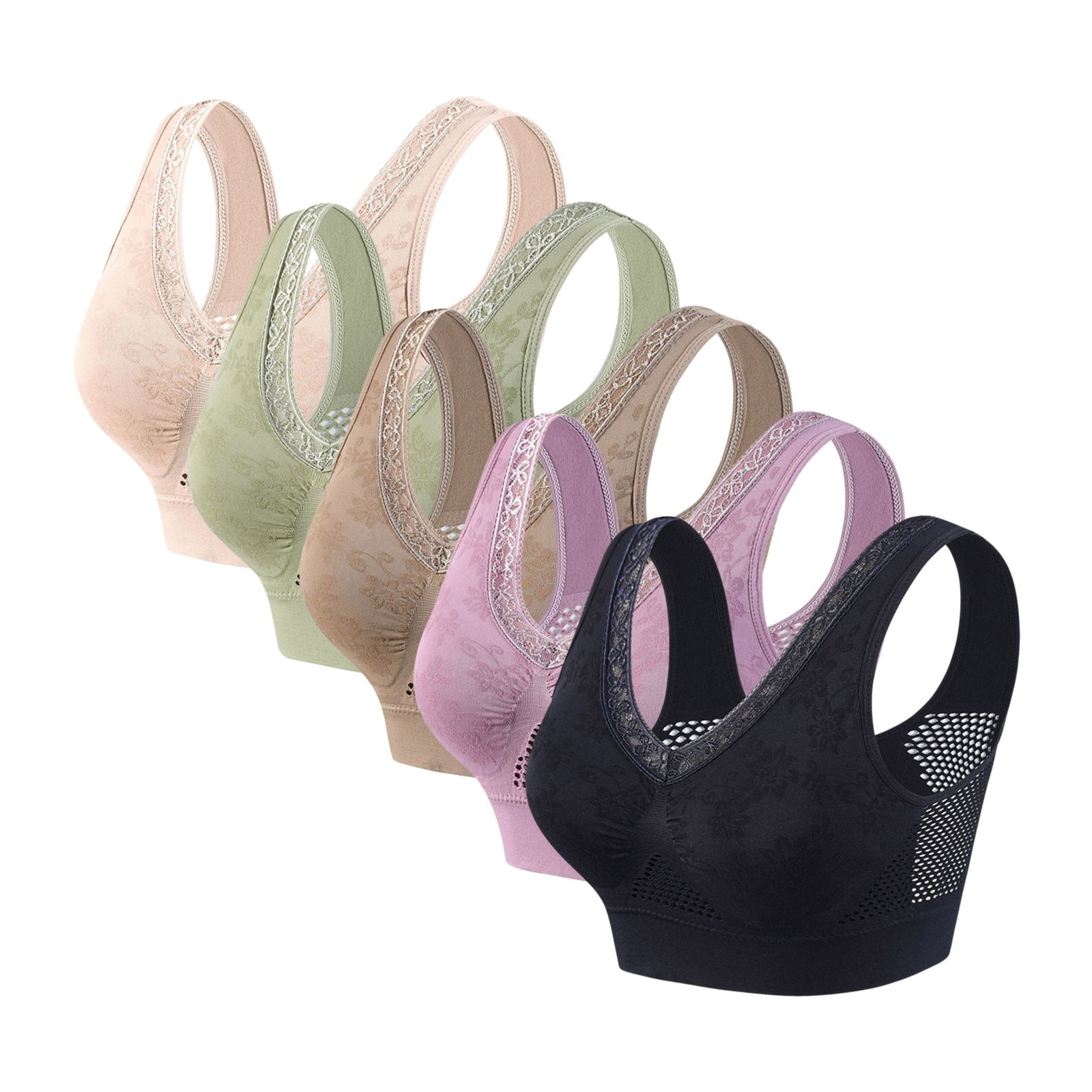 Lenago Womens Sports Bras Plus Size Middle Aged And Elderly Sports Bras ...