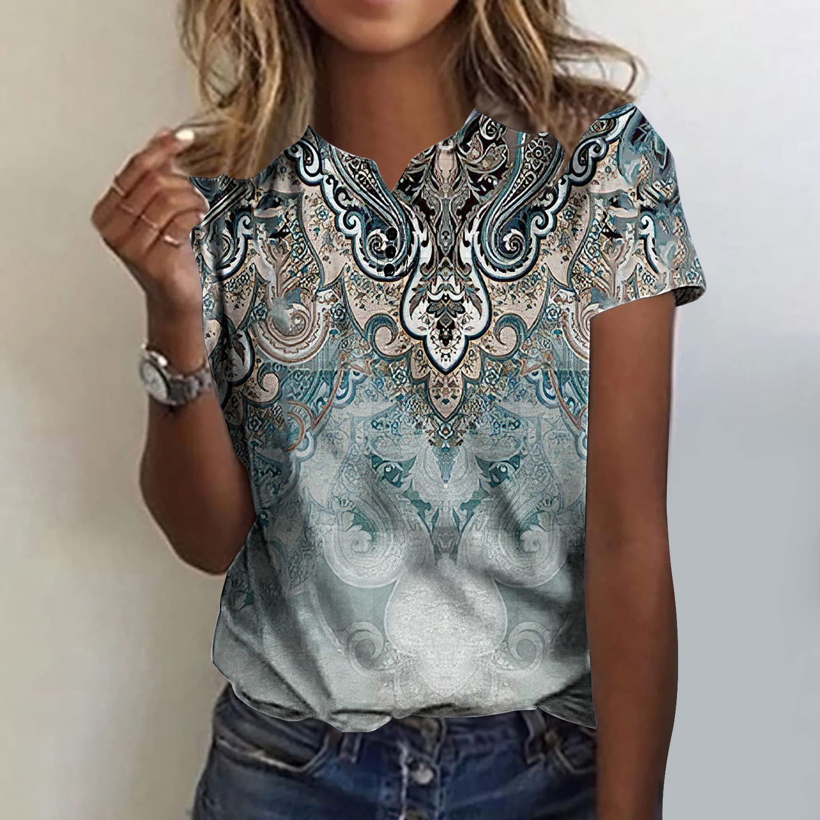 Lenago Womens Tops Clearance Under 5 Plus Size Tops For Women Fashion