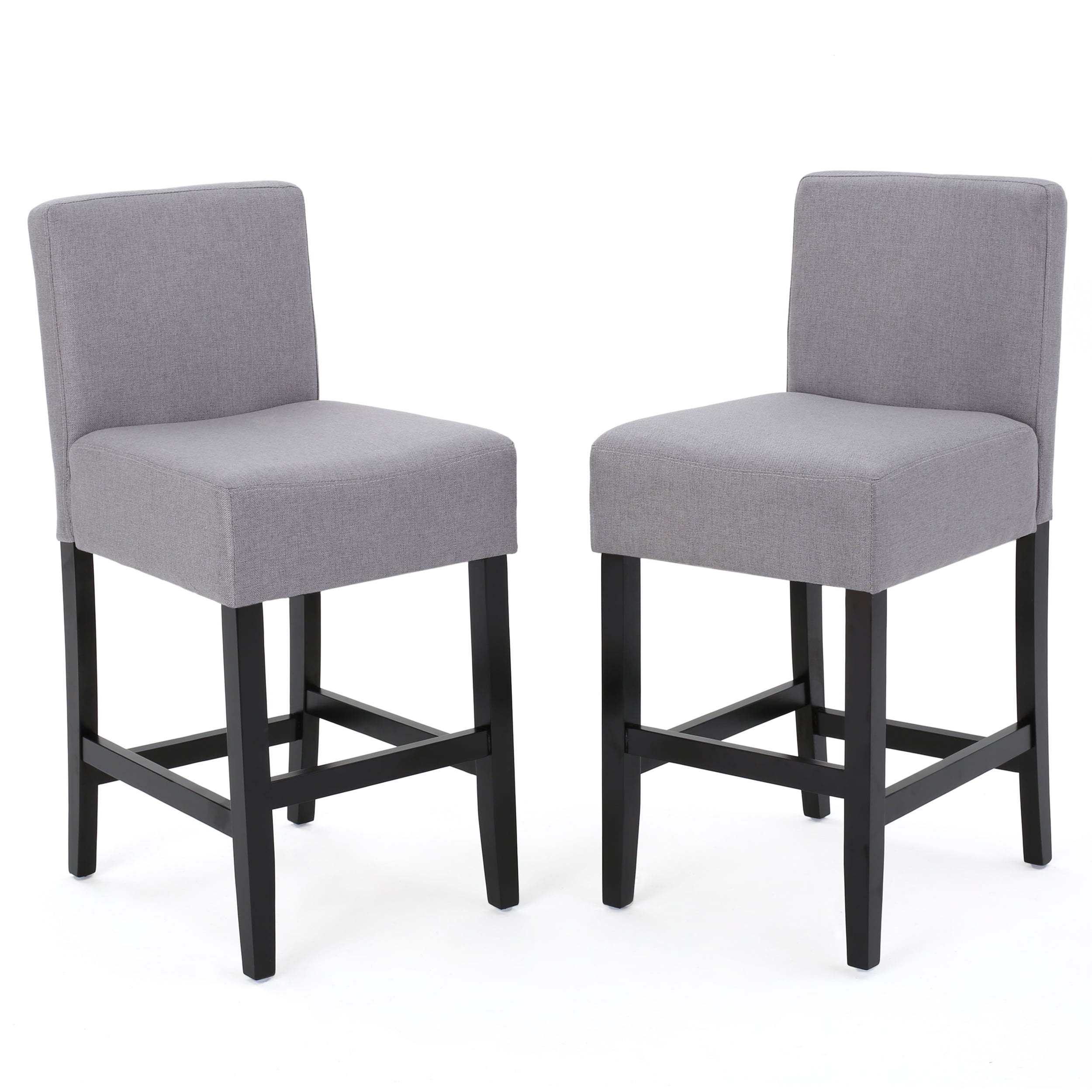 Lenando Fabric Counter Stool, Set of 2, Light Grey - Walmart.com