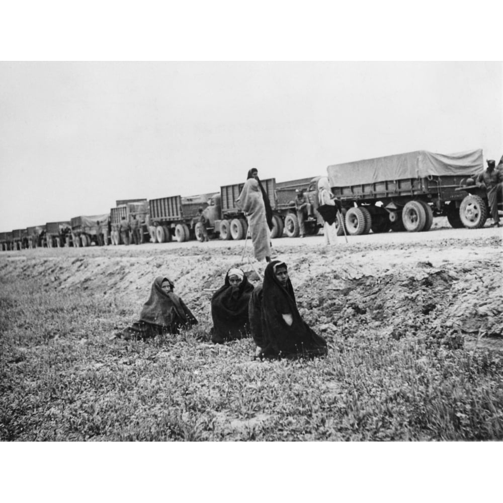 Lend Lease War Materials For The Soviet Union. Truck Convoy Of Us ...
