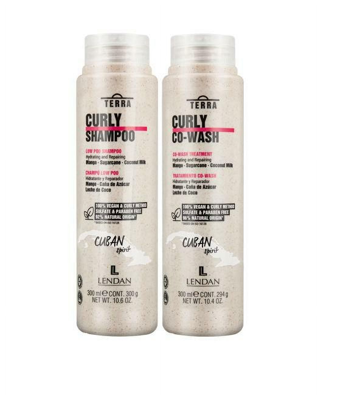 Lendan Curly Cuban Spirit 2-PIECE KIT by Terra with Low Poo Shampoo 10. ...