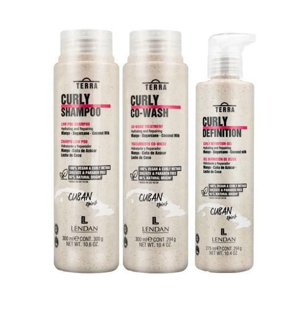 Lendan Curly Cuban Spirit 3-PIECE DEFINITION KIT by Terra with Low Poo ...