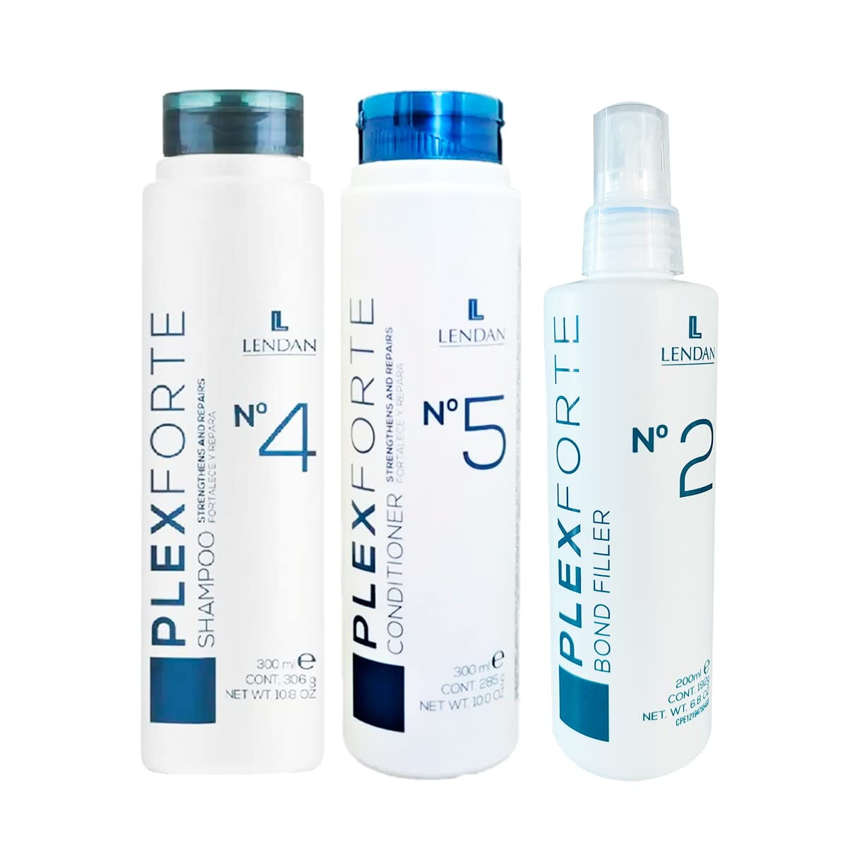 Lendan Plex Forte Shampoo Kit (300 ml) + Balm (300 ml) + Bond Filler ...