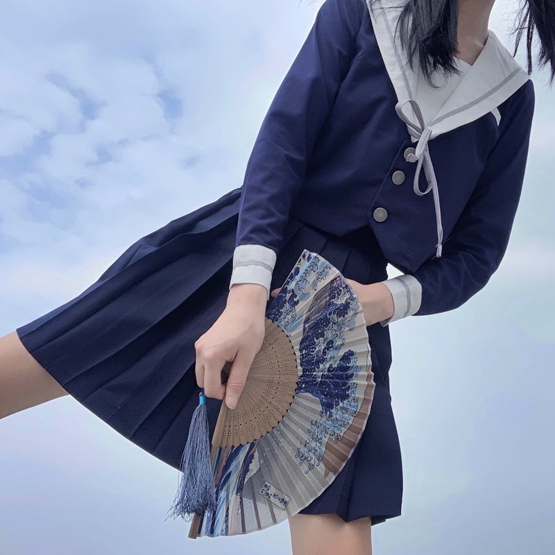 Leng Yue Kansai lapel genuine bad jk uniform female Orthodox sailor ...