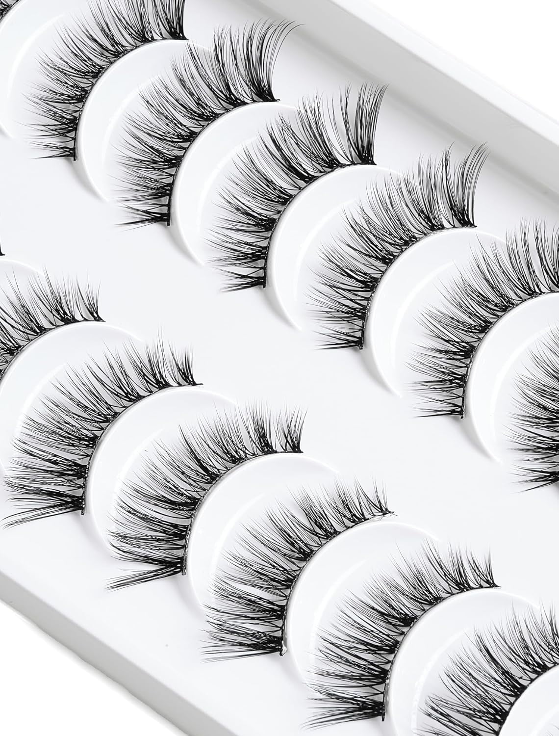 LengedHope 10 Pair Eyelashes Natural Look Faux Mink Lashes Pack ...