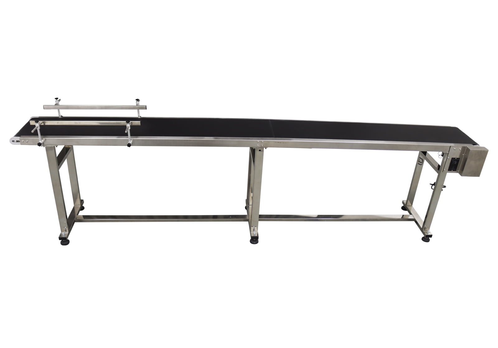 Length 118" PVC Belt Conveyor Cargo Conveyor with Double Guardrails ...