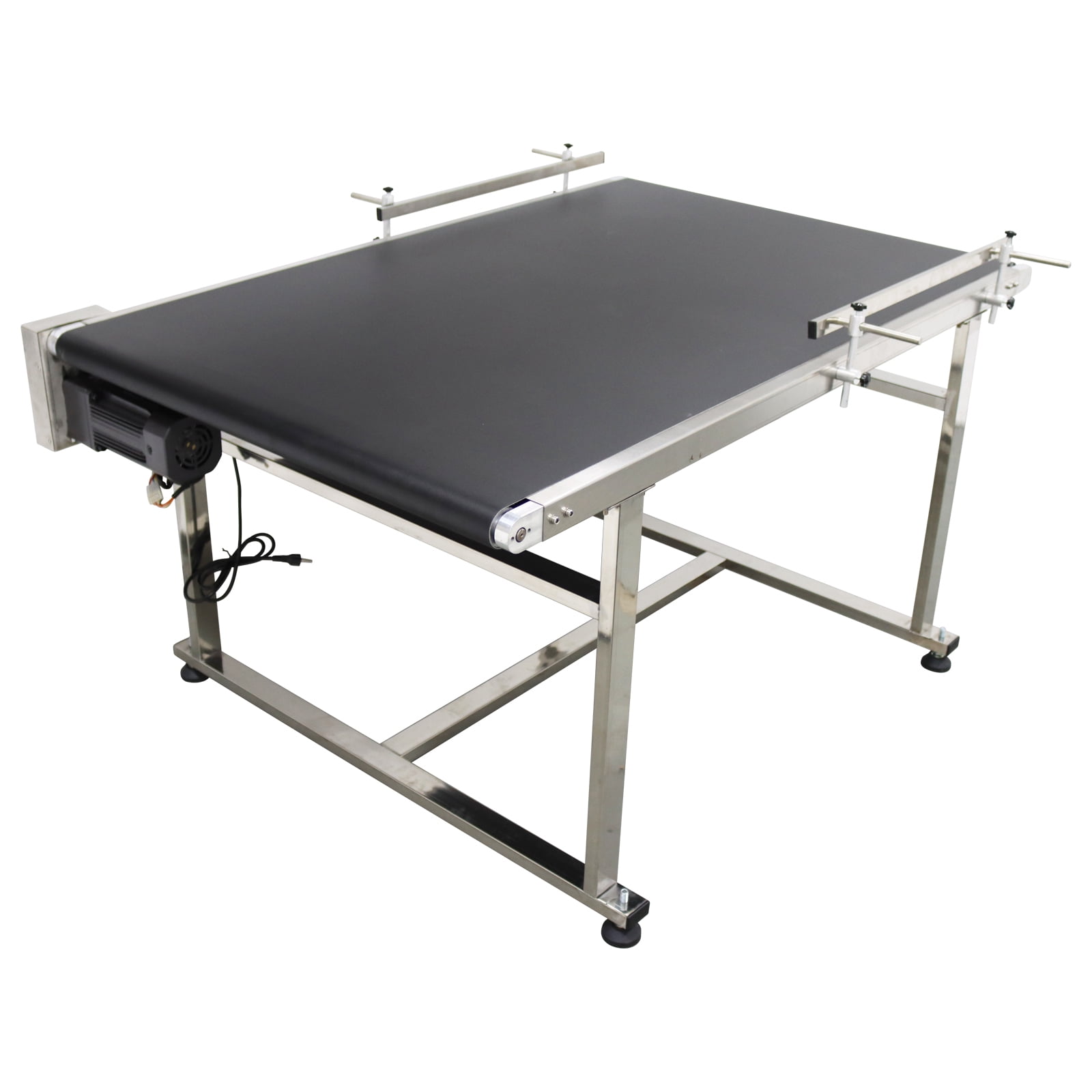 Length 59" PVC Belt Conveyor Cargo Conveyor with Double Guardrails ...