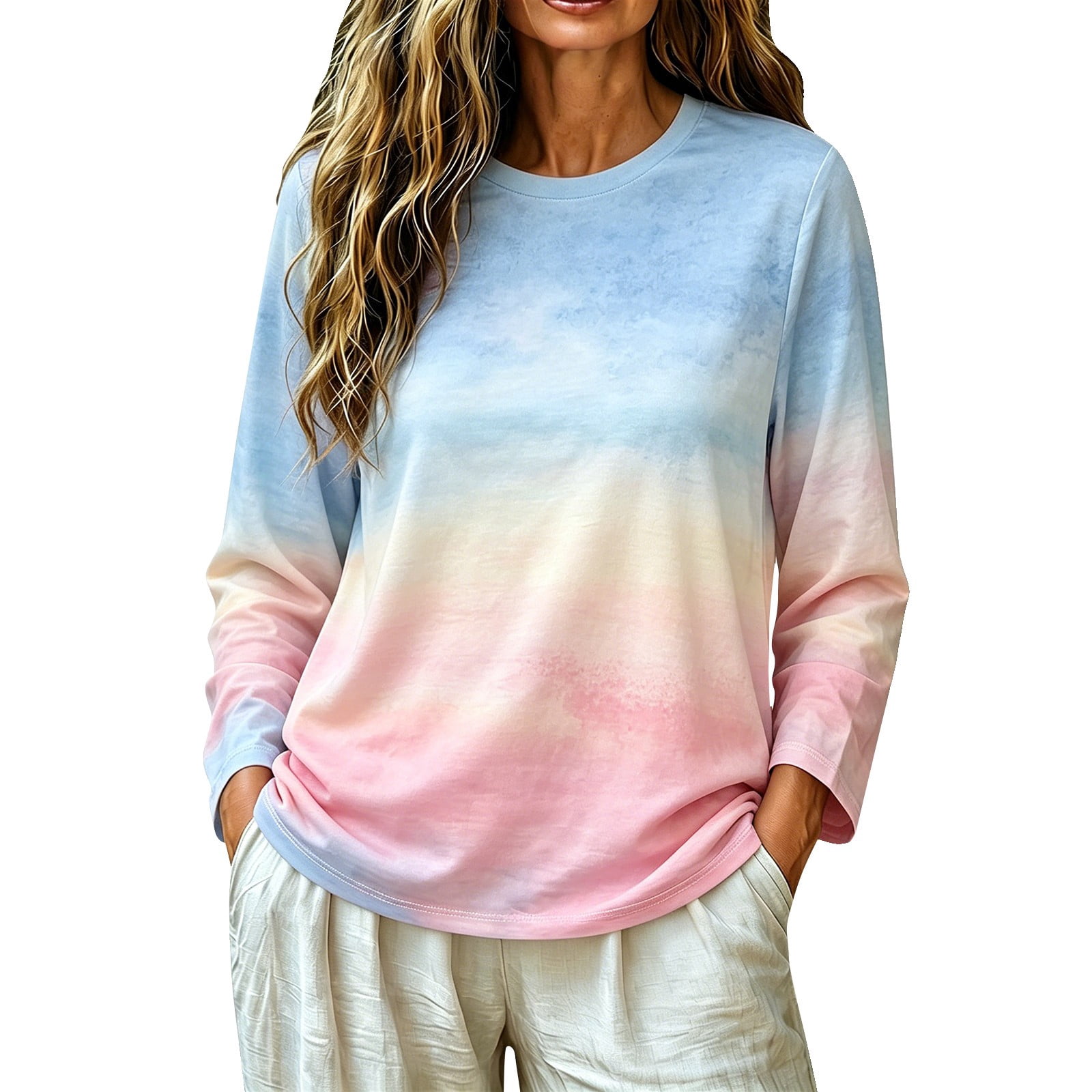 Length Sleeve Womens Tops 2026 Summer Neck Shirts Petite Tshirts ...
