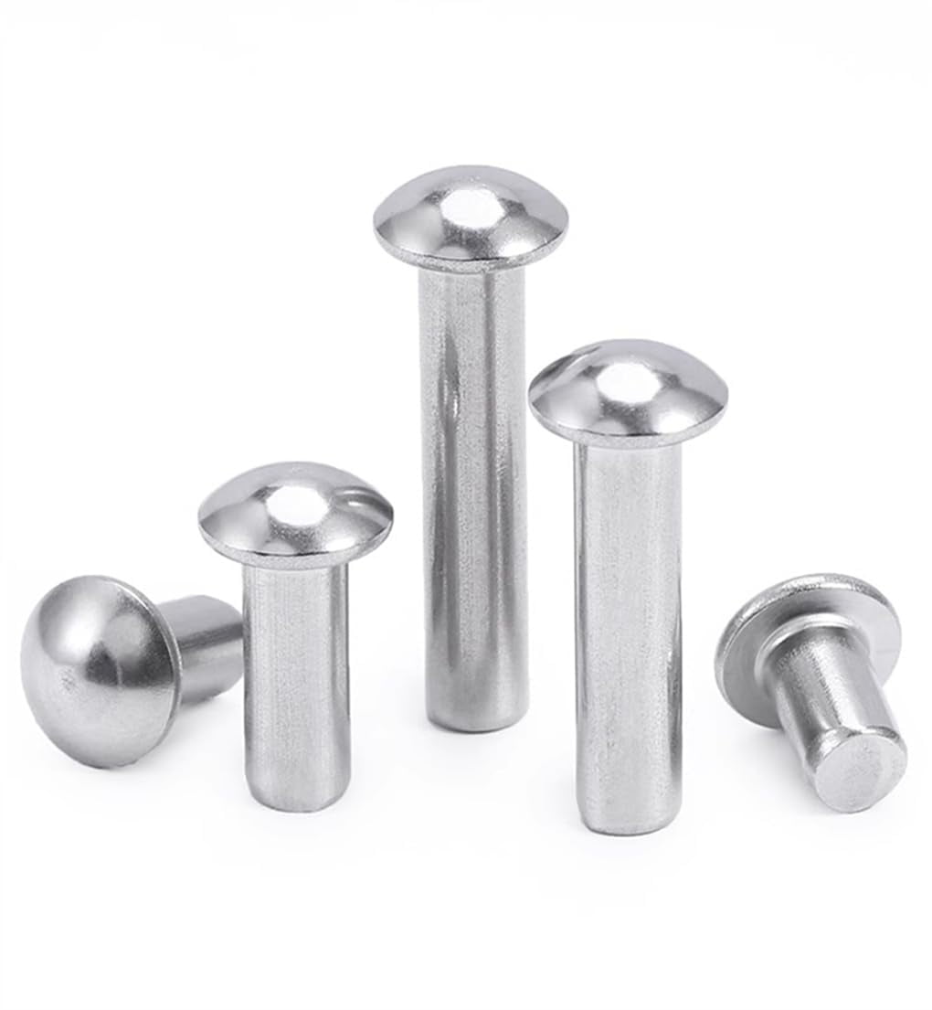 Length Solid Steel Round Head Rivet, Annealed,304 Stainless Steel ...
