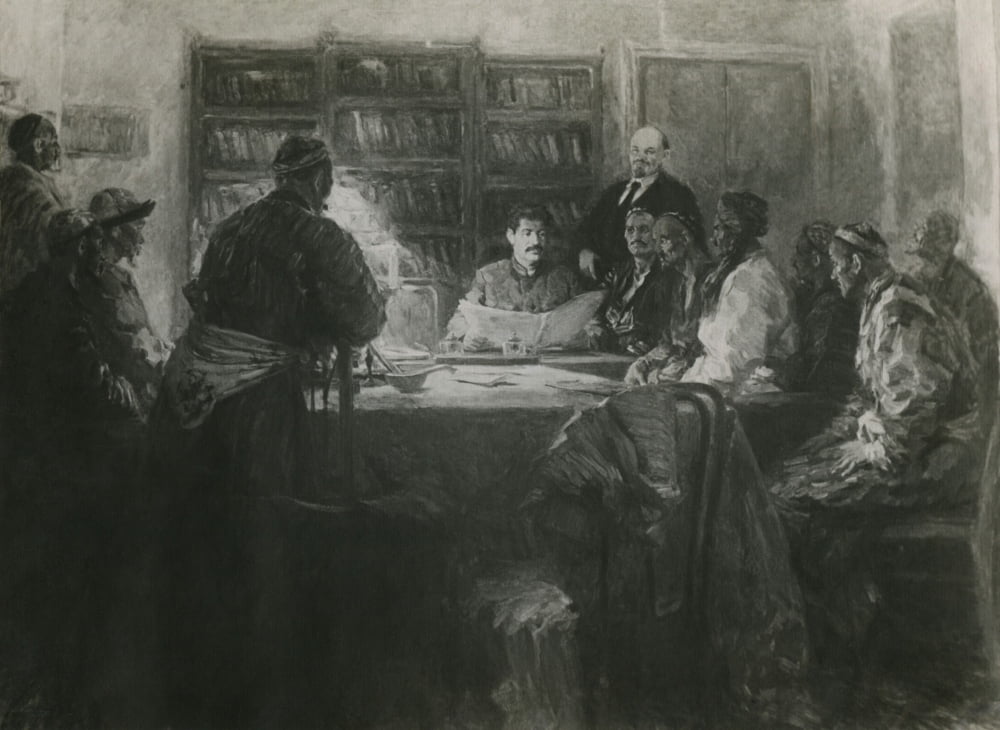 Lenin And Stalin Receive A Delegation From The Peoples Of Central Asia ...