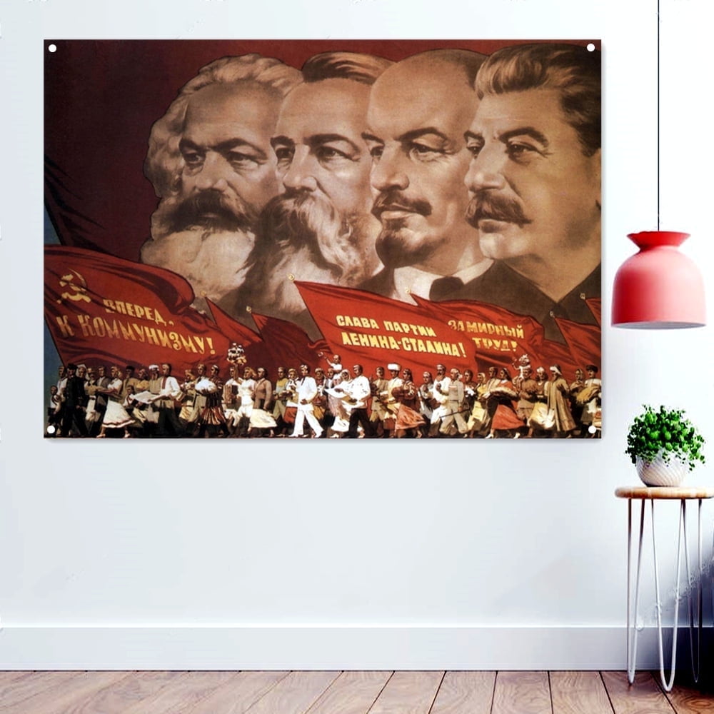 Soviet leaders Art Posters and Prints Wall Chart Tapestry Wall Art ...