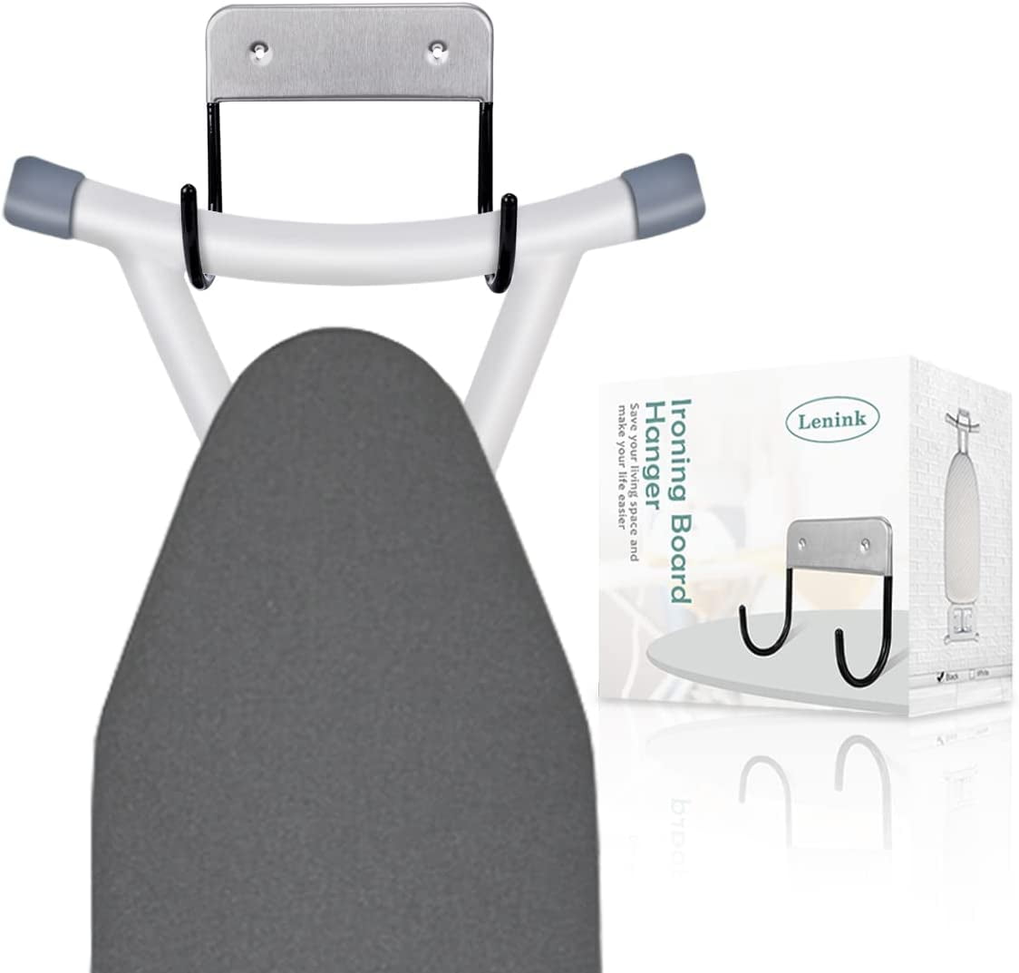 Lenink Ironing Board Hanger, Iron Board Wall Mount Ironing Board Hook ...