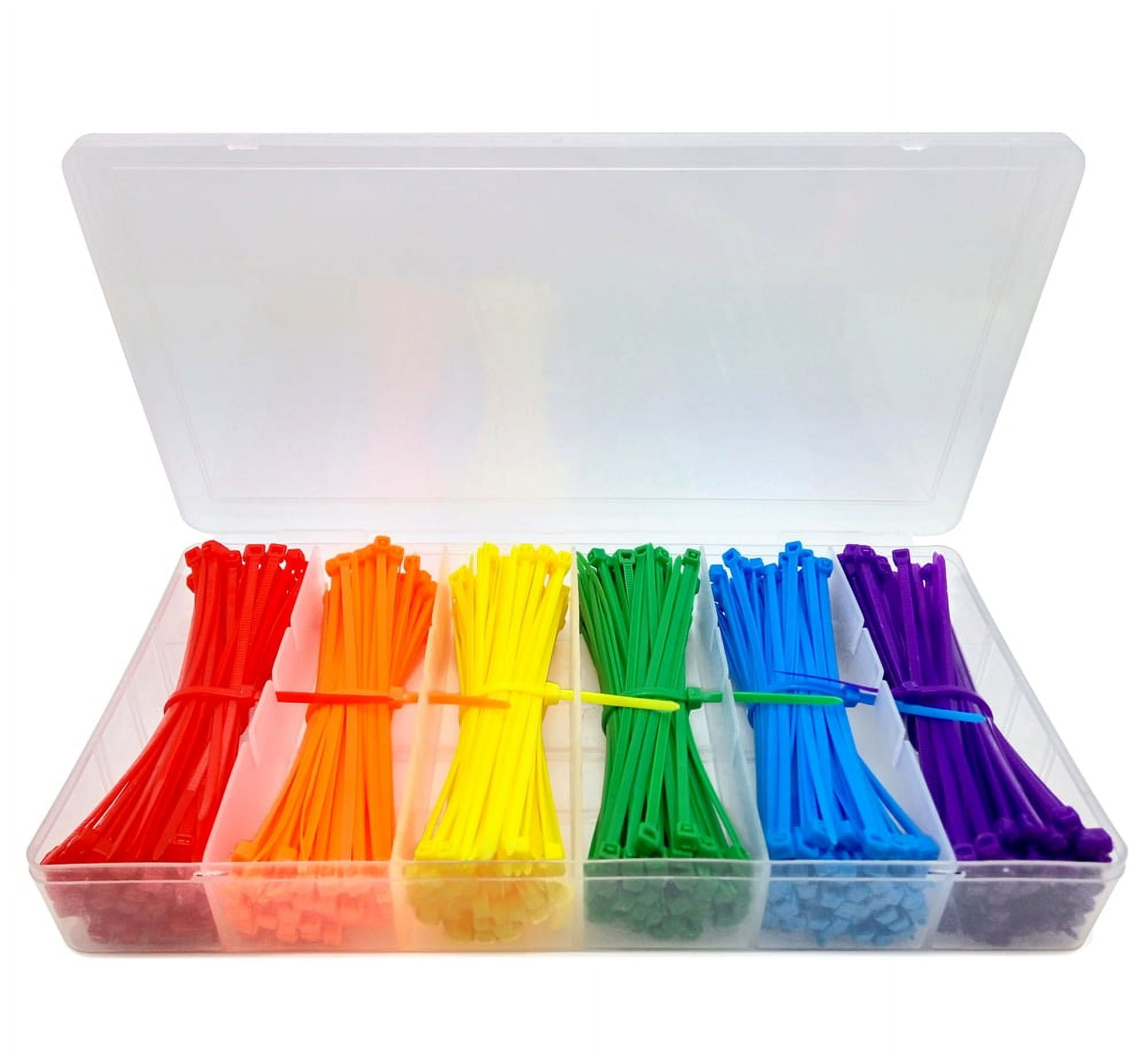 Lenitech 4" (10 cm) Multi-Purpose Cable Ties (600 Piece), Assorted ...