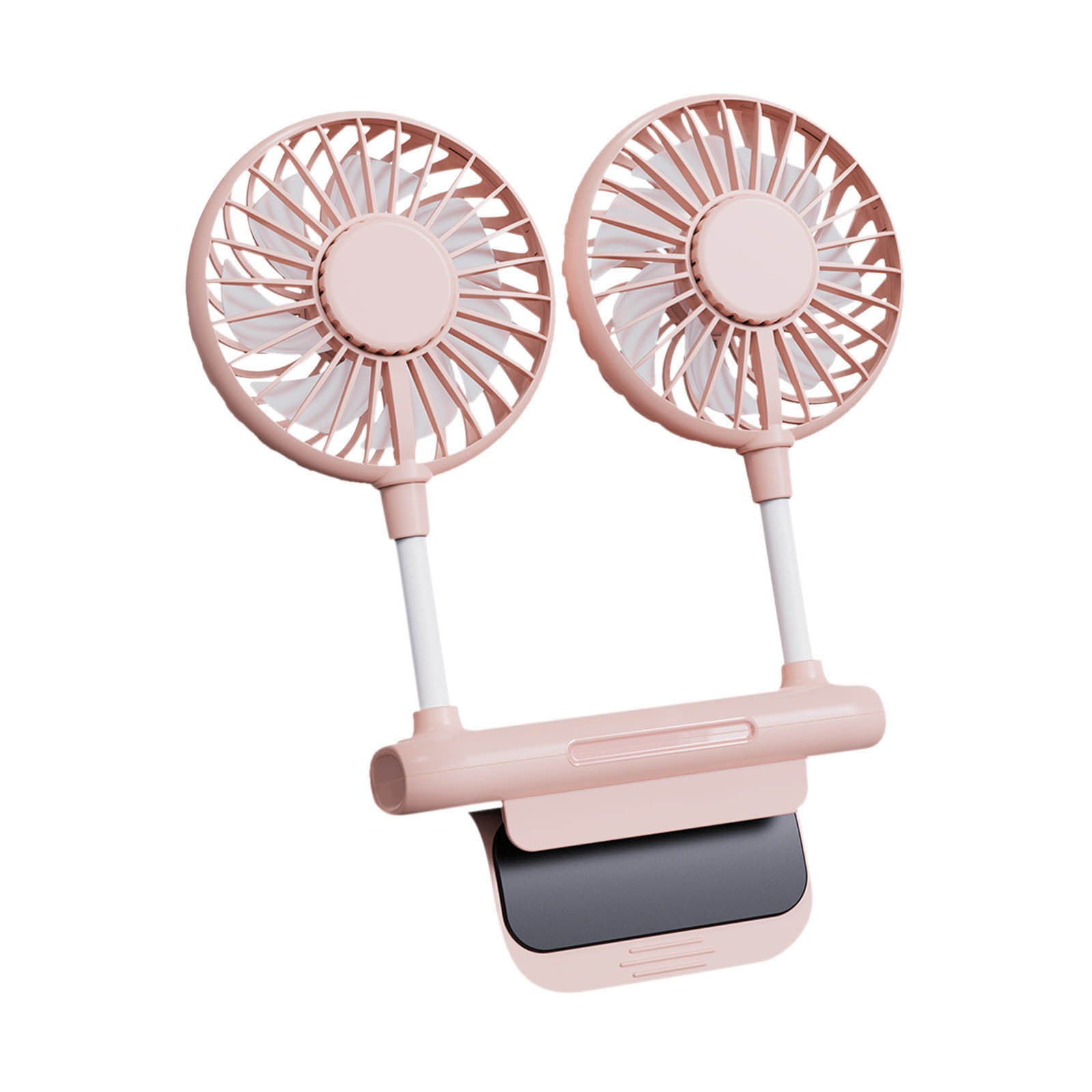 Lenkho Deals Desktop Fan, Monitor Clip on Fan with 2 Fan Heads, Office ...