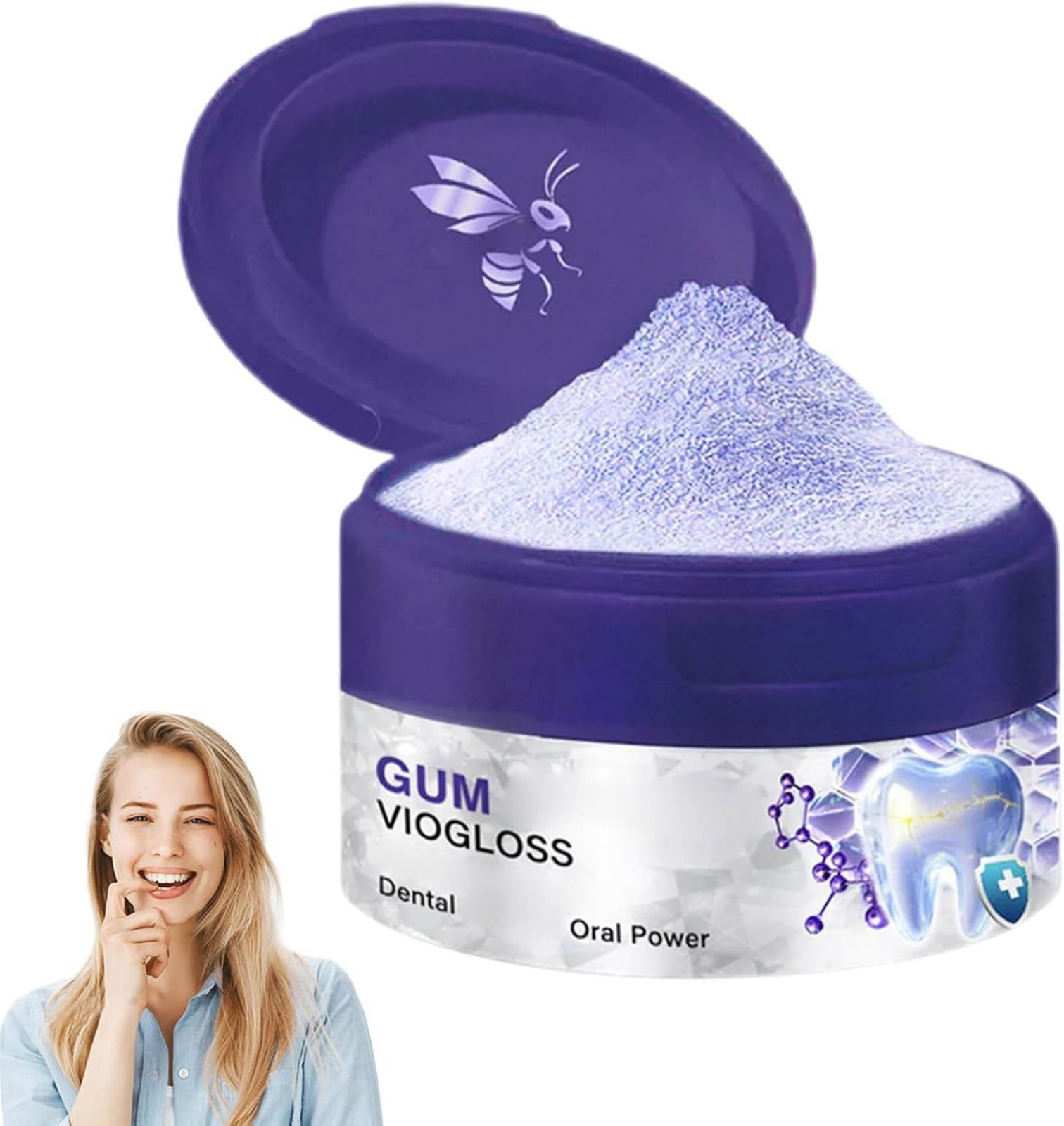 Lenkho Natural Teeth Whitening Powder, Natural Enamel Repair Powder ...