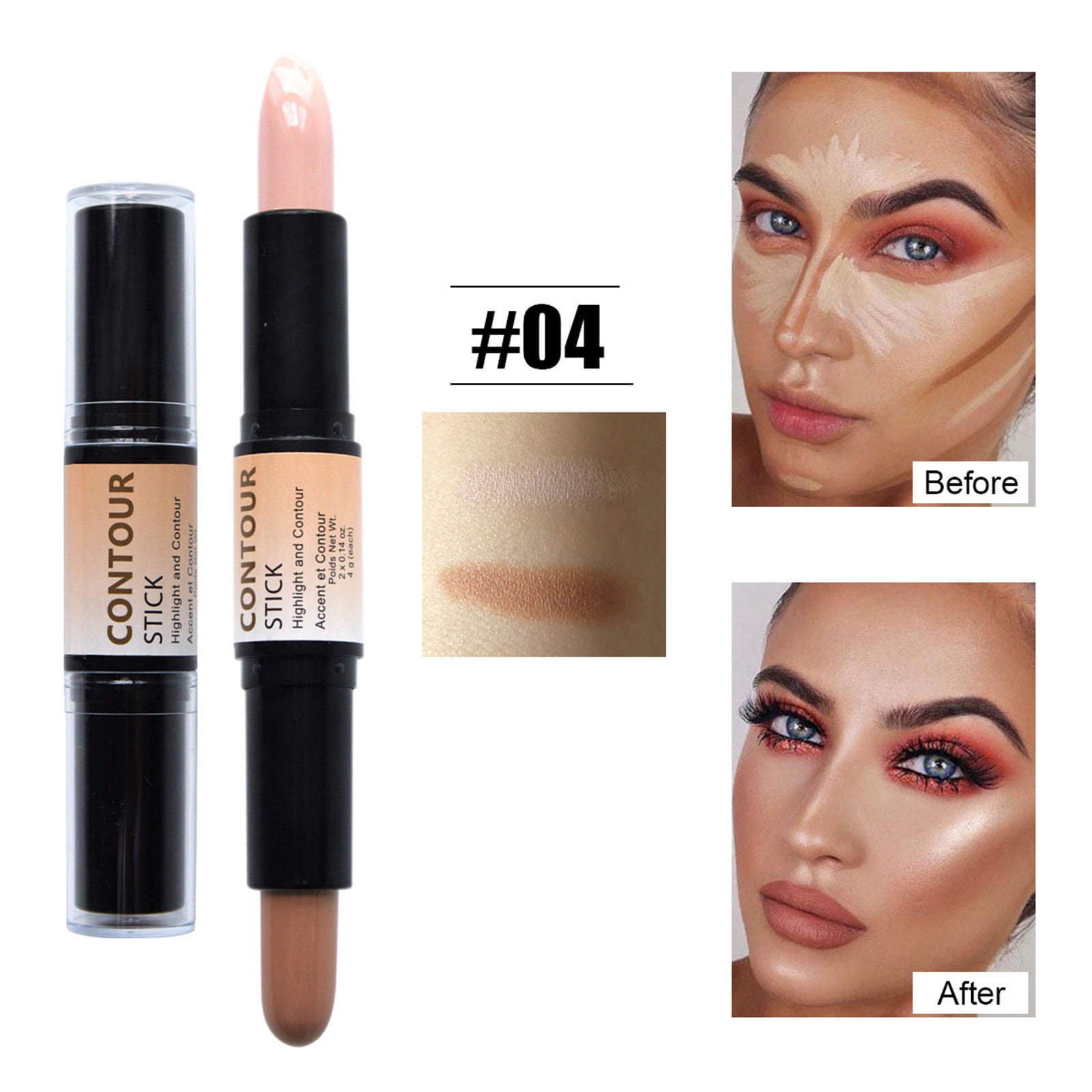 Lenkho Sales Double Head Highlight Concealer Repair Stick V-face Three ...