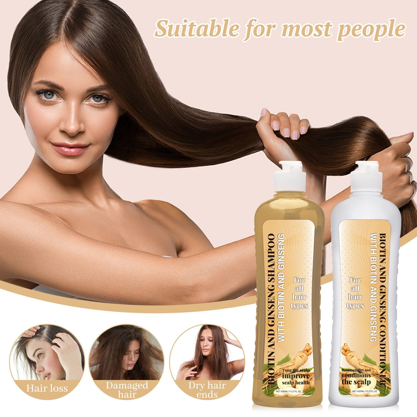 Lenkho Sales Ginseng Shampoo Set Nourishes Hair And Softens Dandruff ...