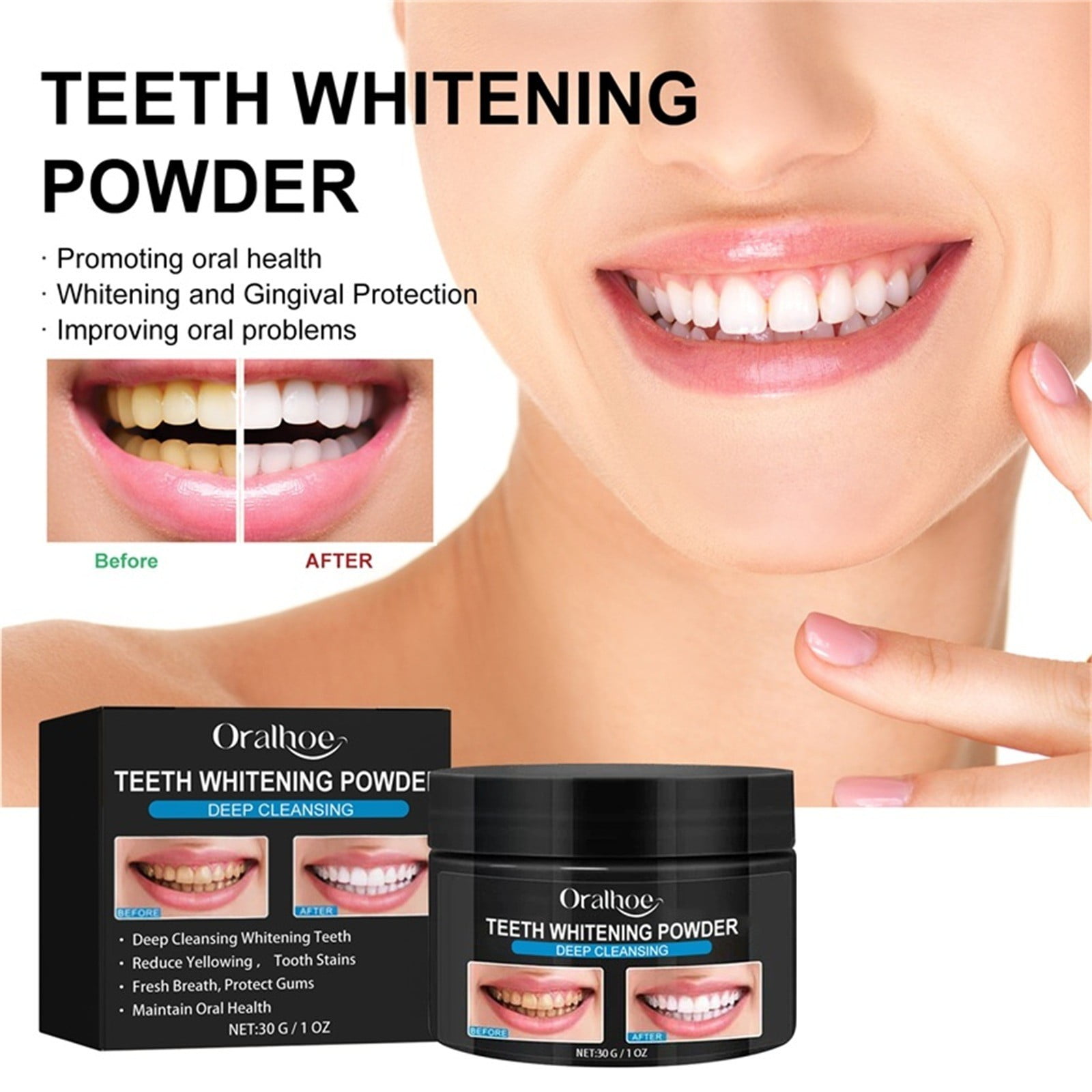 Lenkho Sales Teeth Whitening Teeth Whitening Powder Pearl Teeth Powder ...
