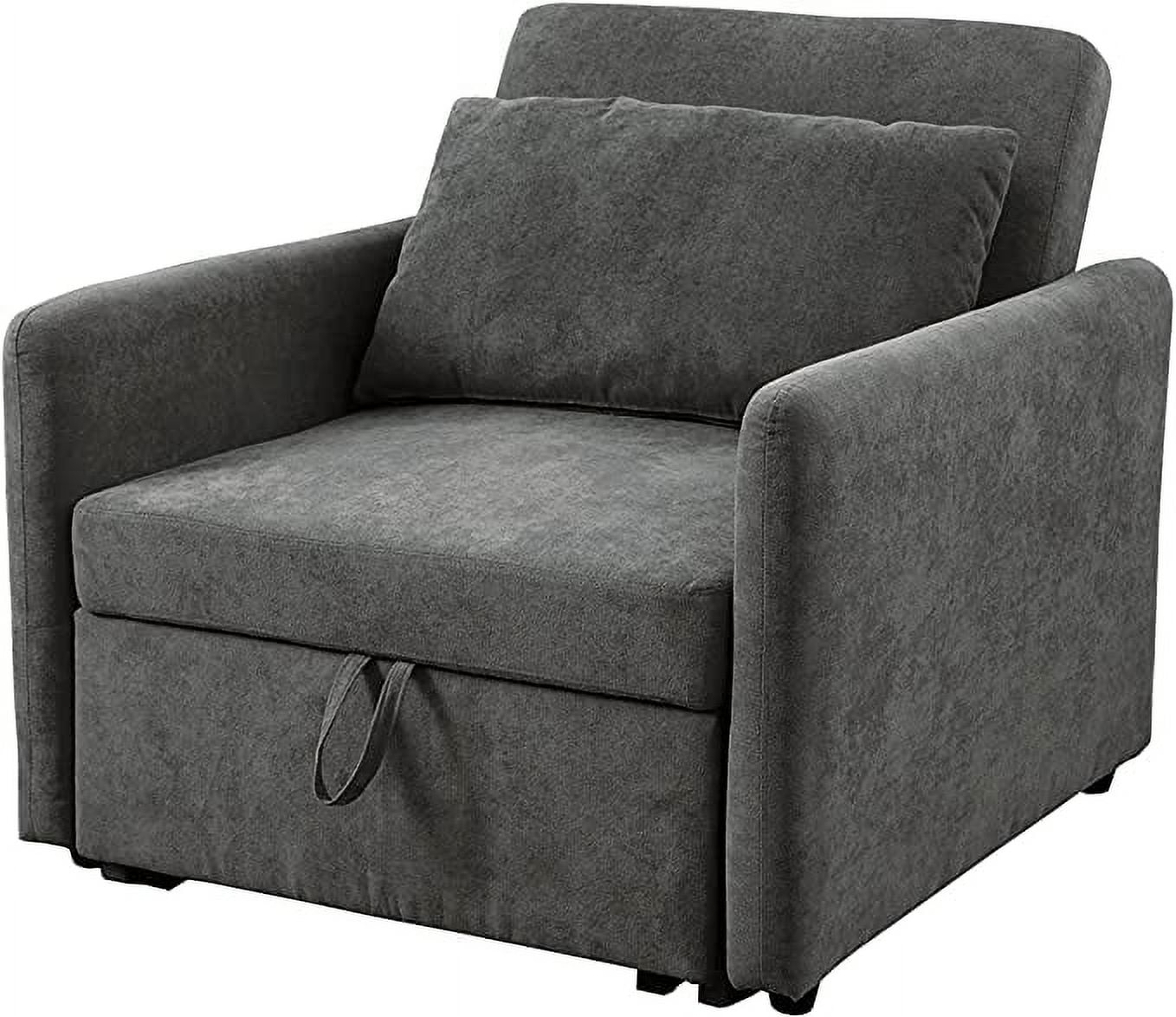 Lenna Flannelette Tufted 3 in 1 Convertible Sofa Chair - Walmart.com