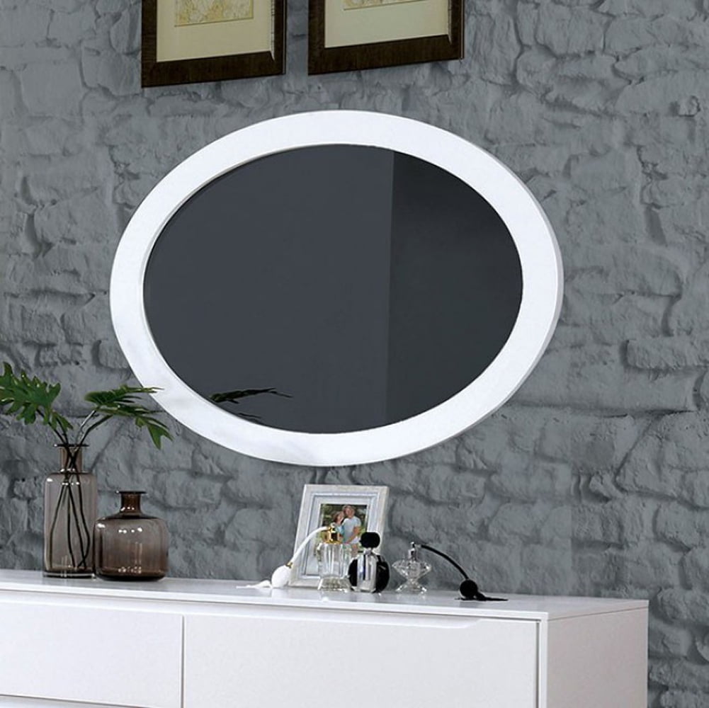 Lennart II White Oval Mirror - Walmart.com