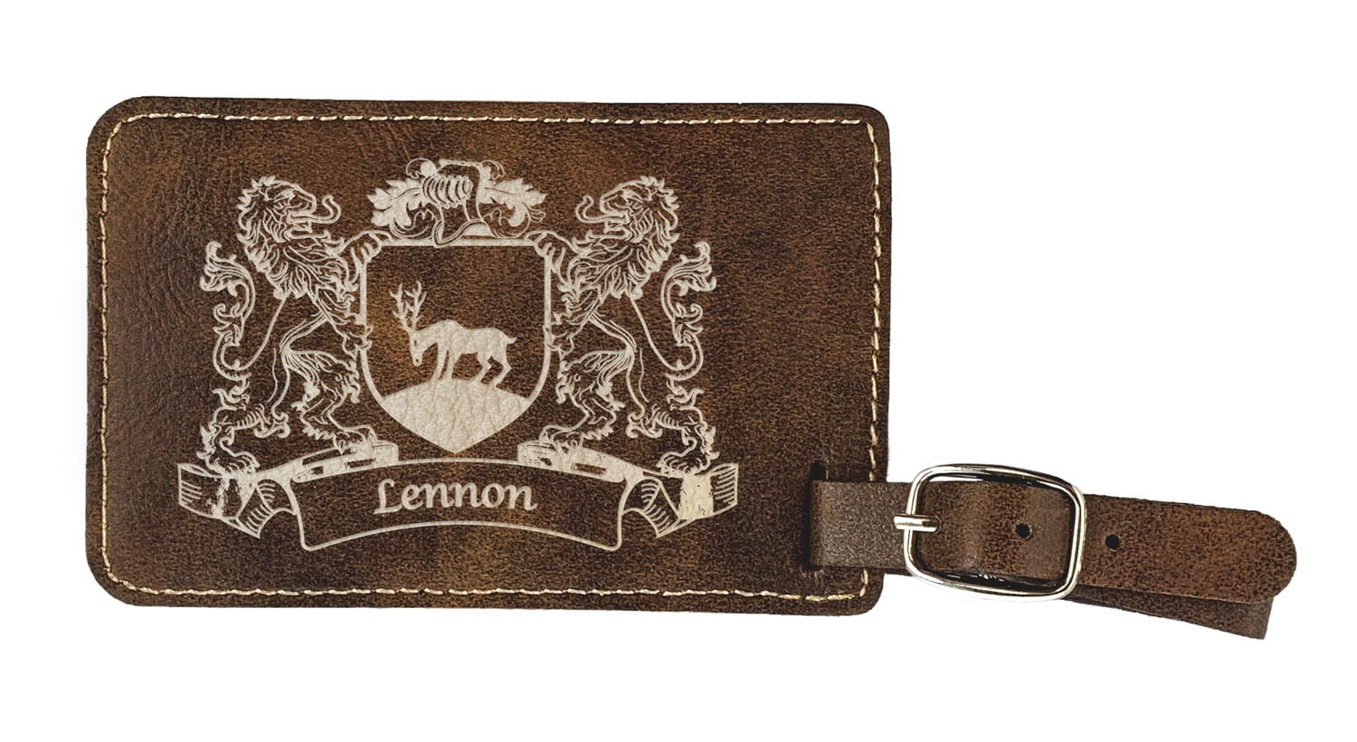 Lennon Irish Coat of Arms Luggage Tag(set of 2) - Rustic Leather ...