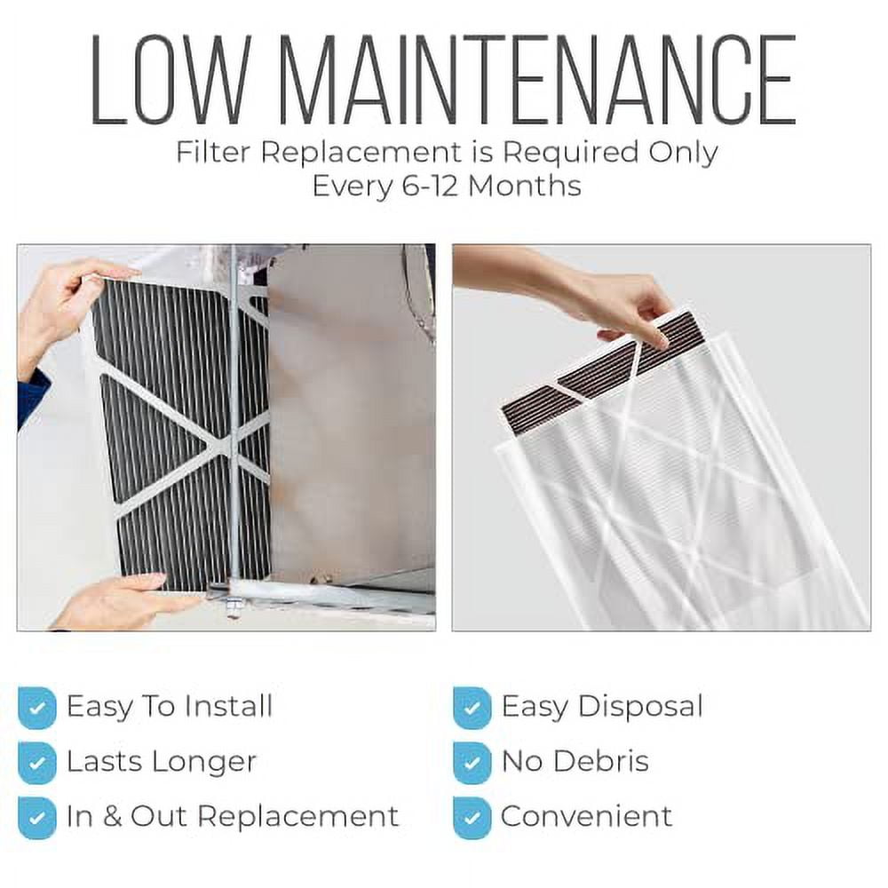 Lennox 20x25x5 Furnace Filter, X6675 Filter Replacement, Merv 16 Carbon Clean Filter Media with ...