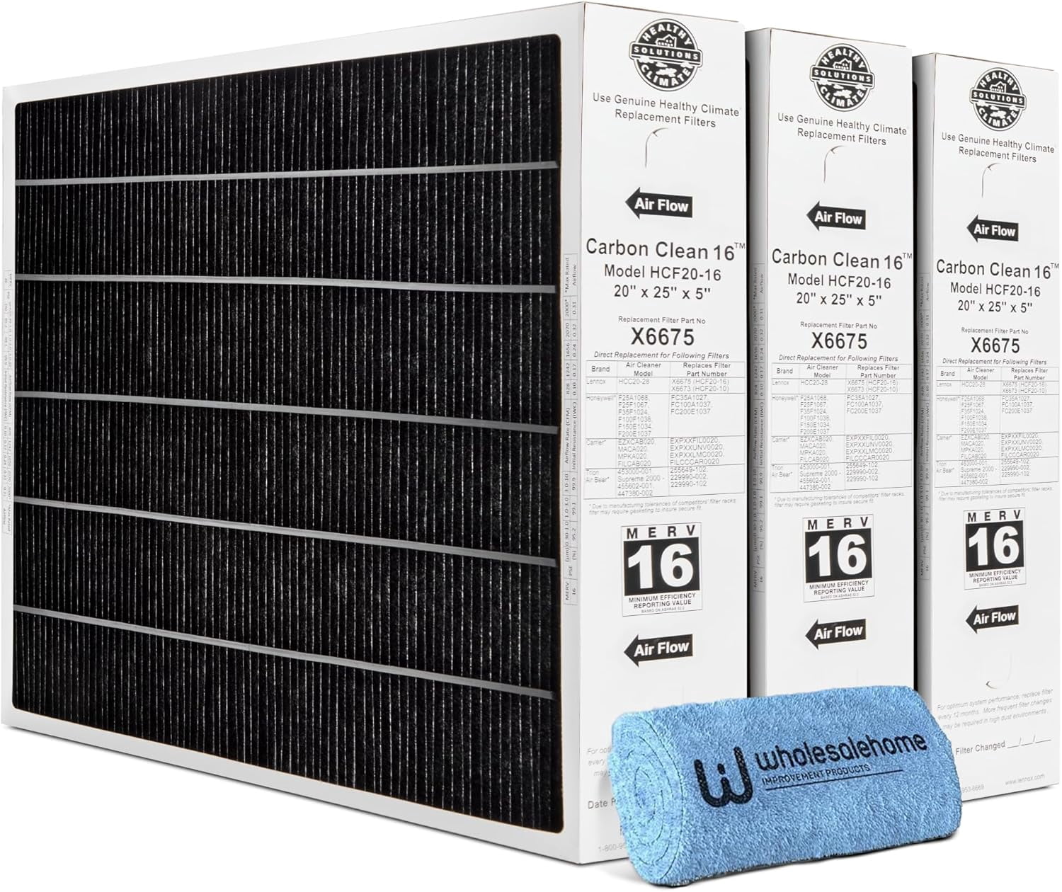 Lennox Healthy Climate Lennox X6675 20x25x5 Air Filter, Healthy Climate ...