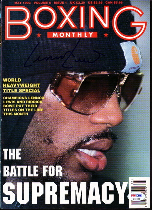 Lennox Lewis Autographed Boxing Monthly Magazine Cover PSA/DNA #S49303 ...
