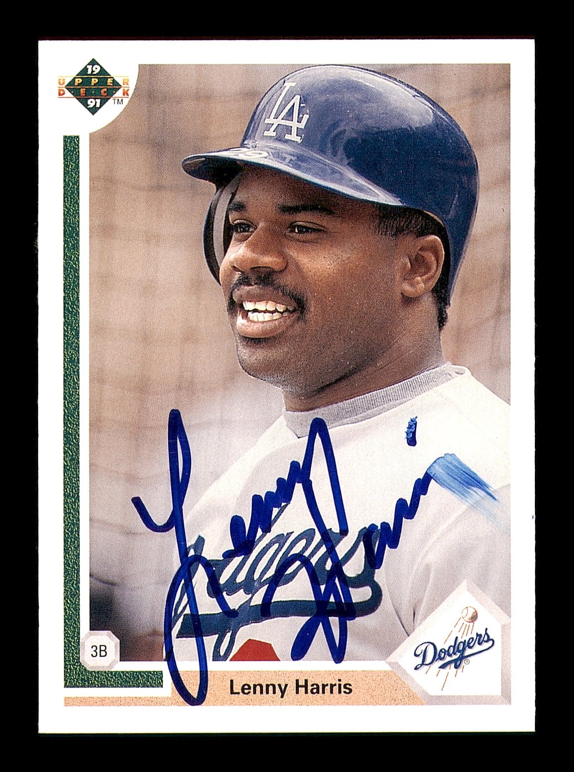 Lenny Harris Autographed 1991 Upper Deck Card #239 Los Angeles Dodgers ...
